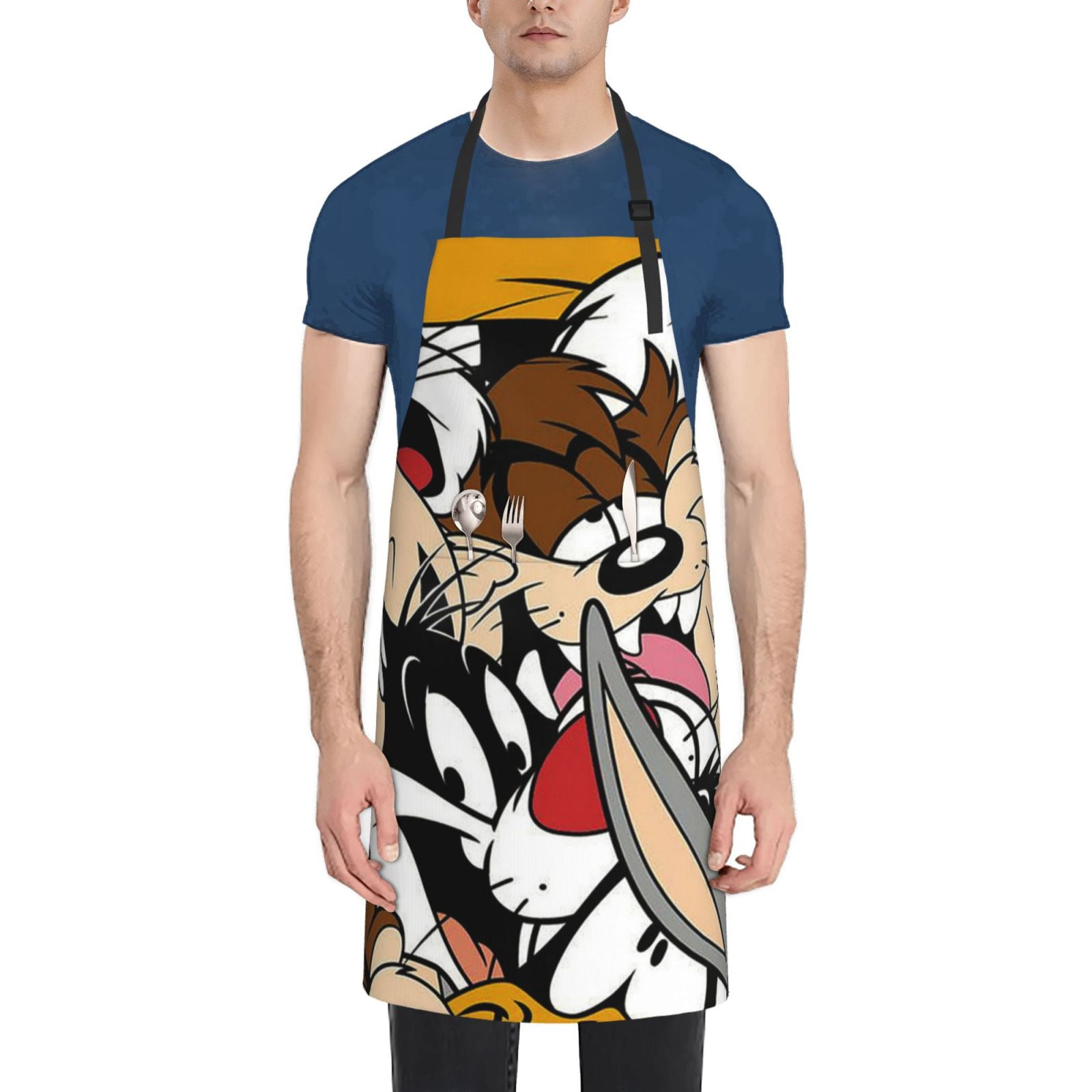 Looney Tunes Cartoons Kitchen Cooking Aprons Adjustable Waterproof ...
