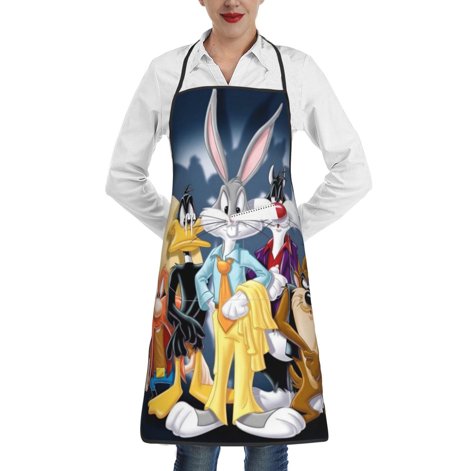 Looney Tunes Cartoons Kitchen Cooking Aprons Adjustable Waterproof ...