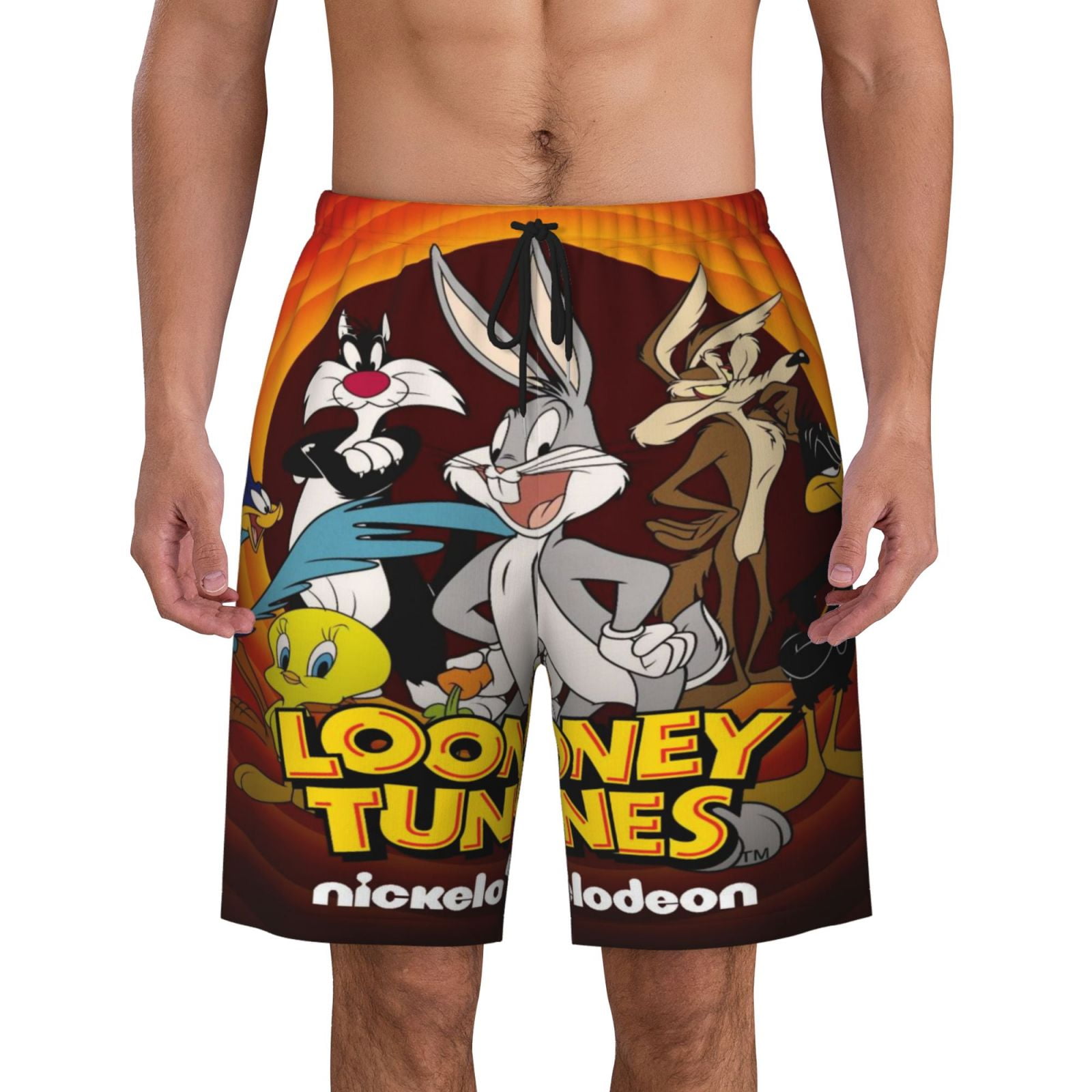 Looney Tunes Cartoons Men's Swim Trunks Quick Dry Board Shorts Bathing ...