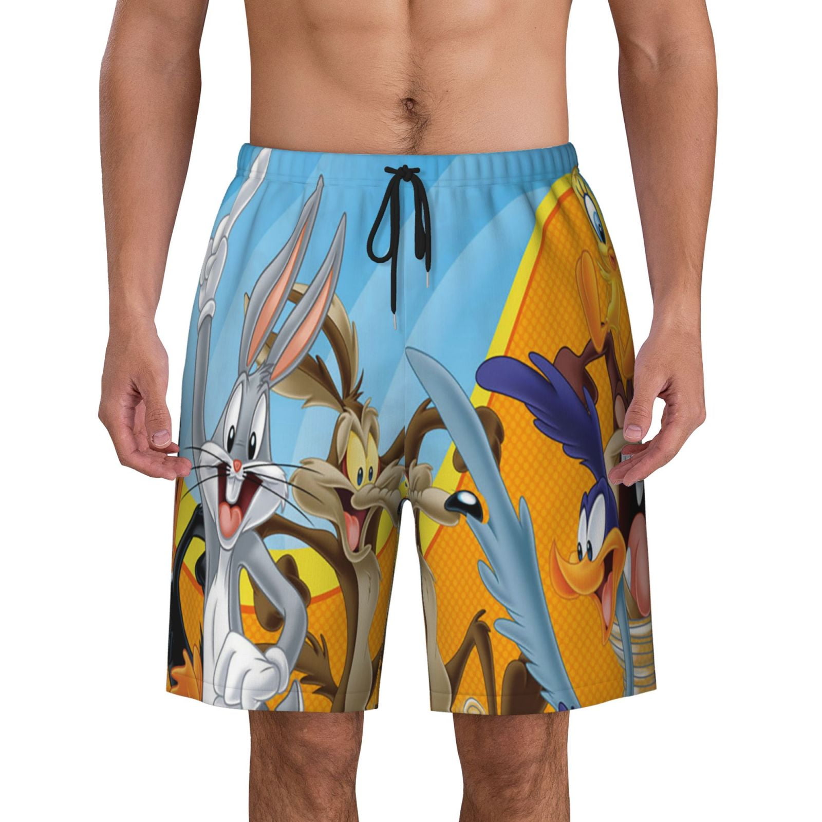 Looney Tunes Cartoons Men's Swim Trunks Quick Dry Board Shorts Bathing ...
