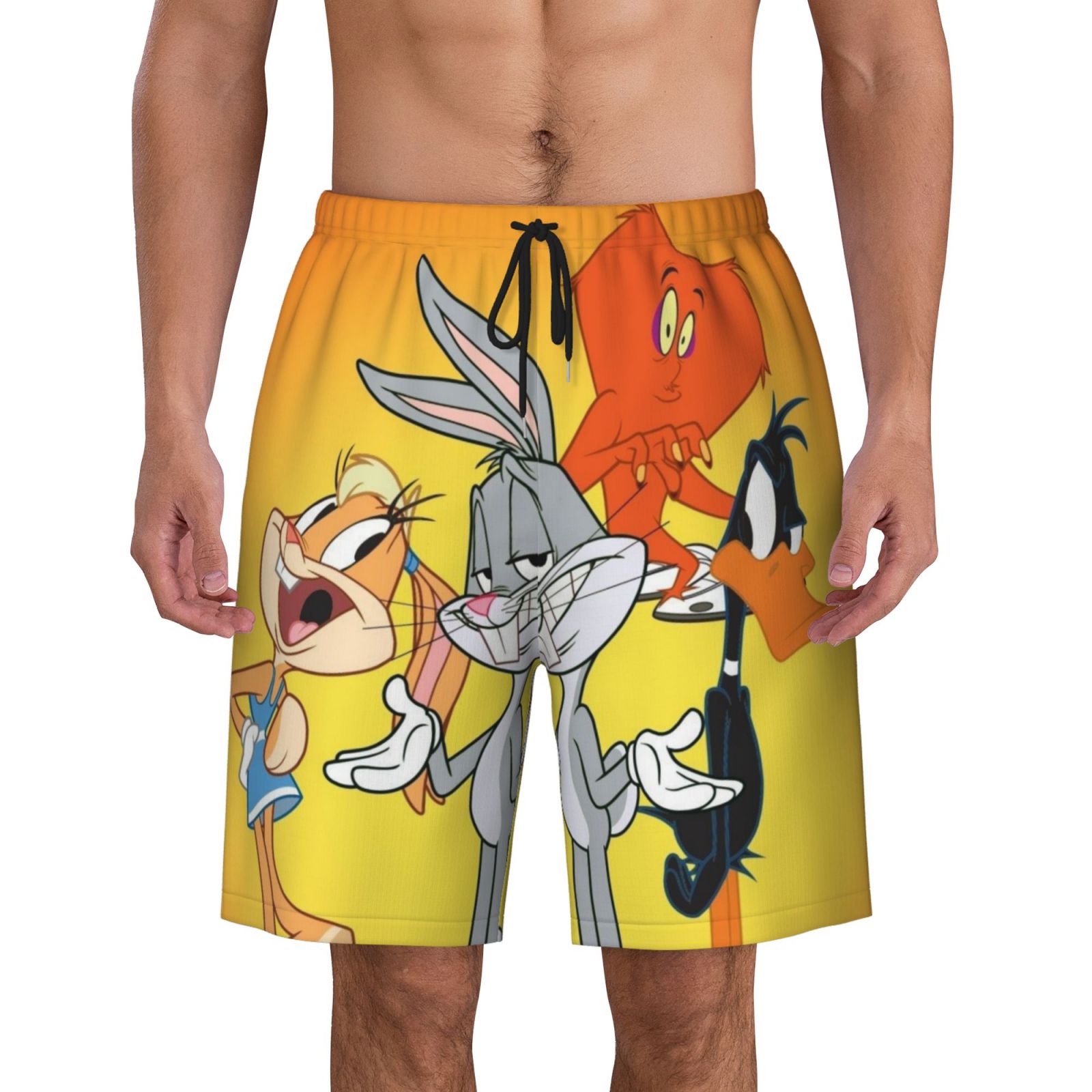 Looney Tunes Cartoons Mens Swim Trunks Quick Dry Board Shorts With Mesh ...