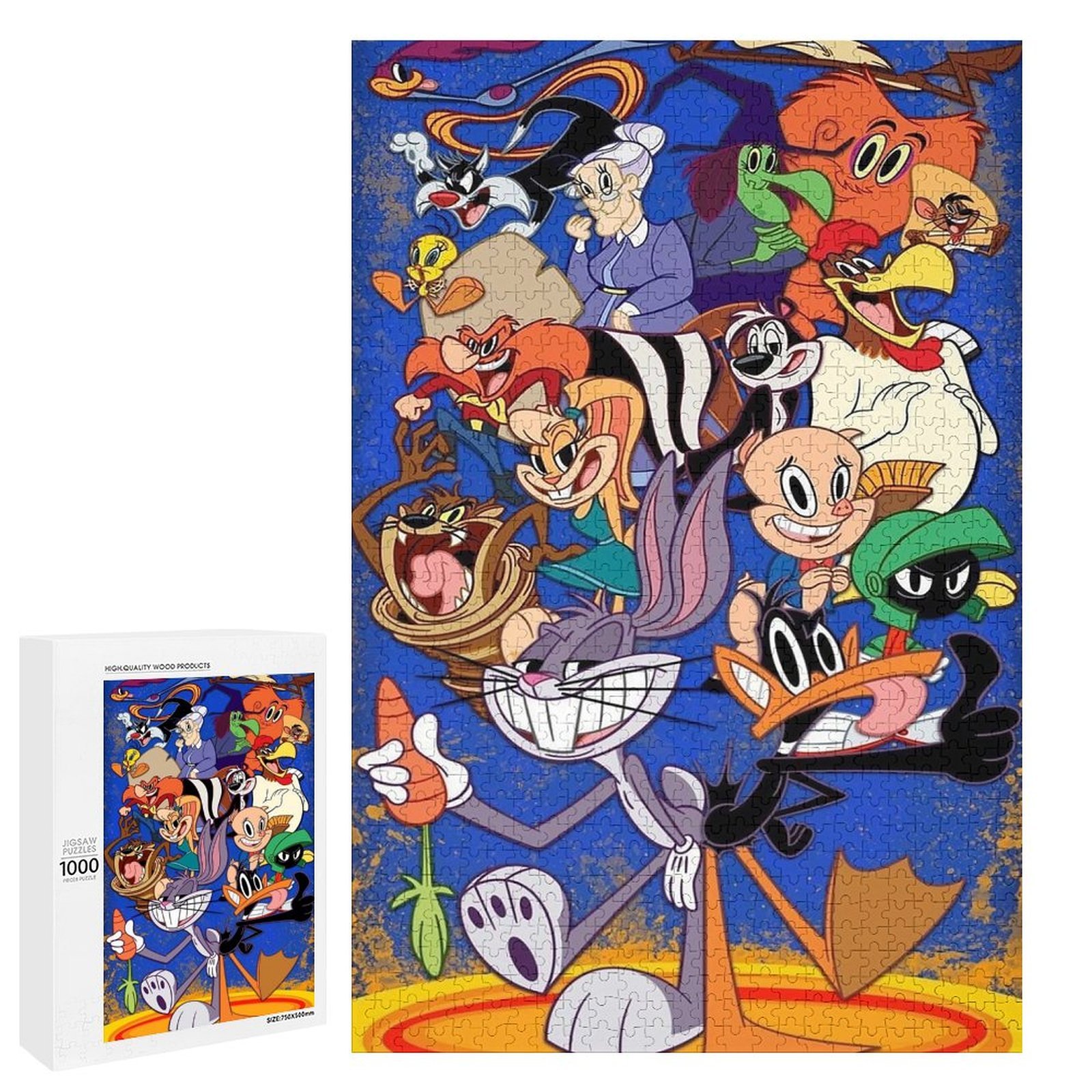 Looney Tunes Cartoons Puzzle - 1000 PCS Jigsaw Puzzle - Walmart.com