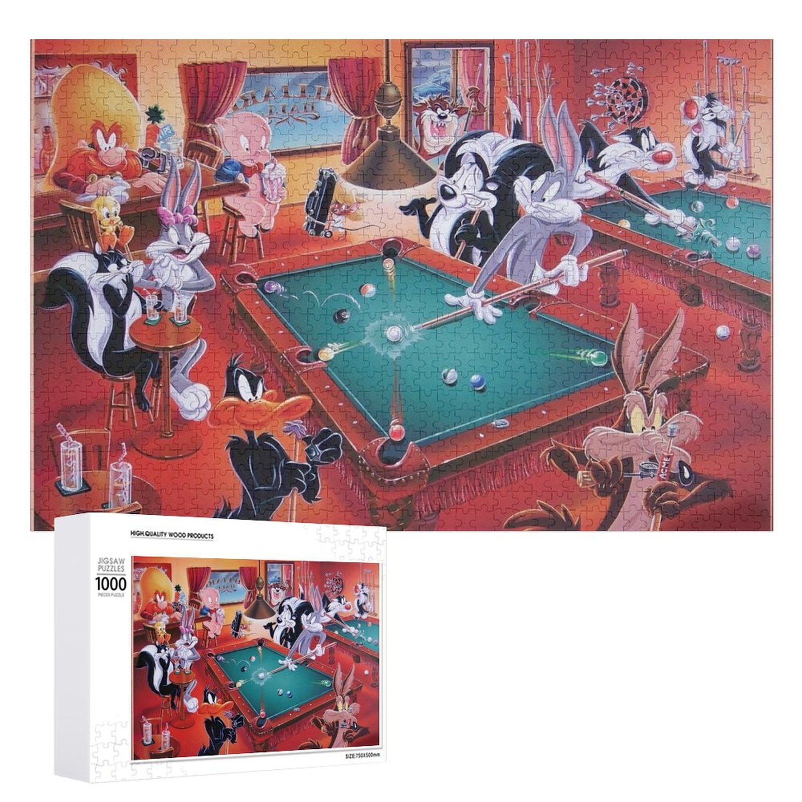 Looney Tunes Cartoons Puzzle For Adults & Kids - 1000 PCS Jigsaw Puzzle ...