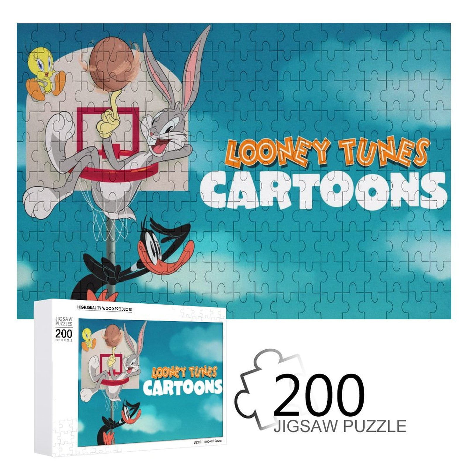 Looney Tunes Cartoons Puzzle For Adults & Kids - 200 PCS Jigsaw Puzzle ...