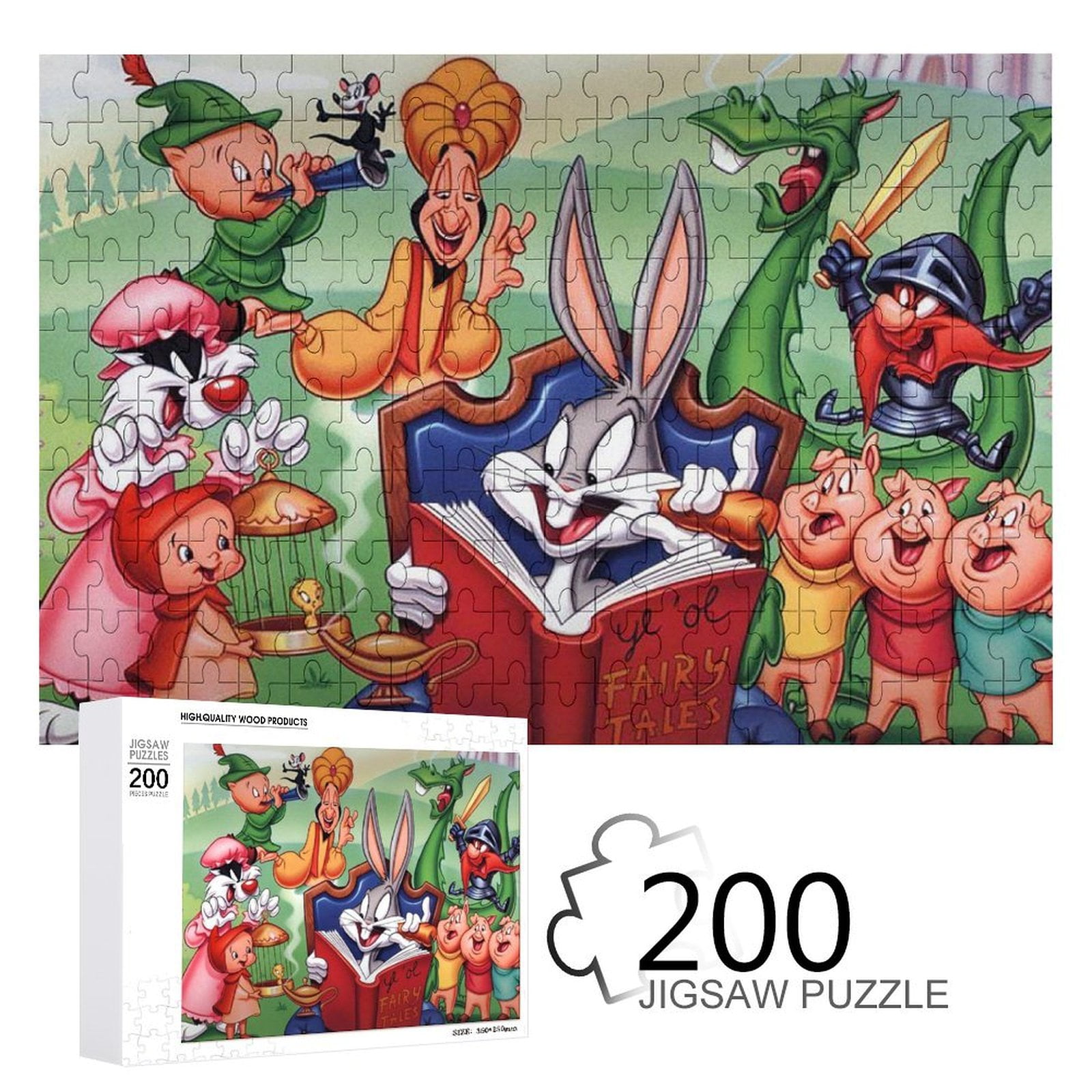 Looney Tunes Cartoons Puzzle For Adults & Kids - 200 PCS Jigsaw Puzzle ...