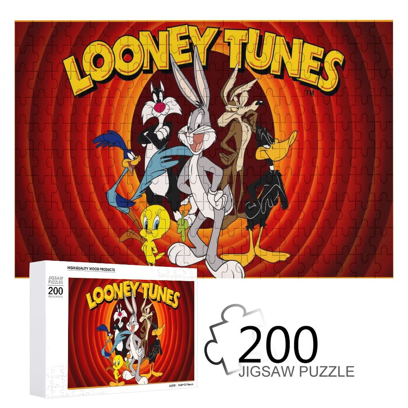 Looney Tunes Cartoons Puzzle For Adults & Kids - 200 PCS Jigsaw Puzzle ...