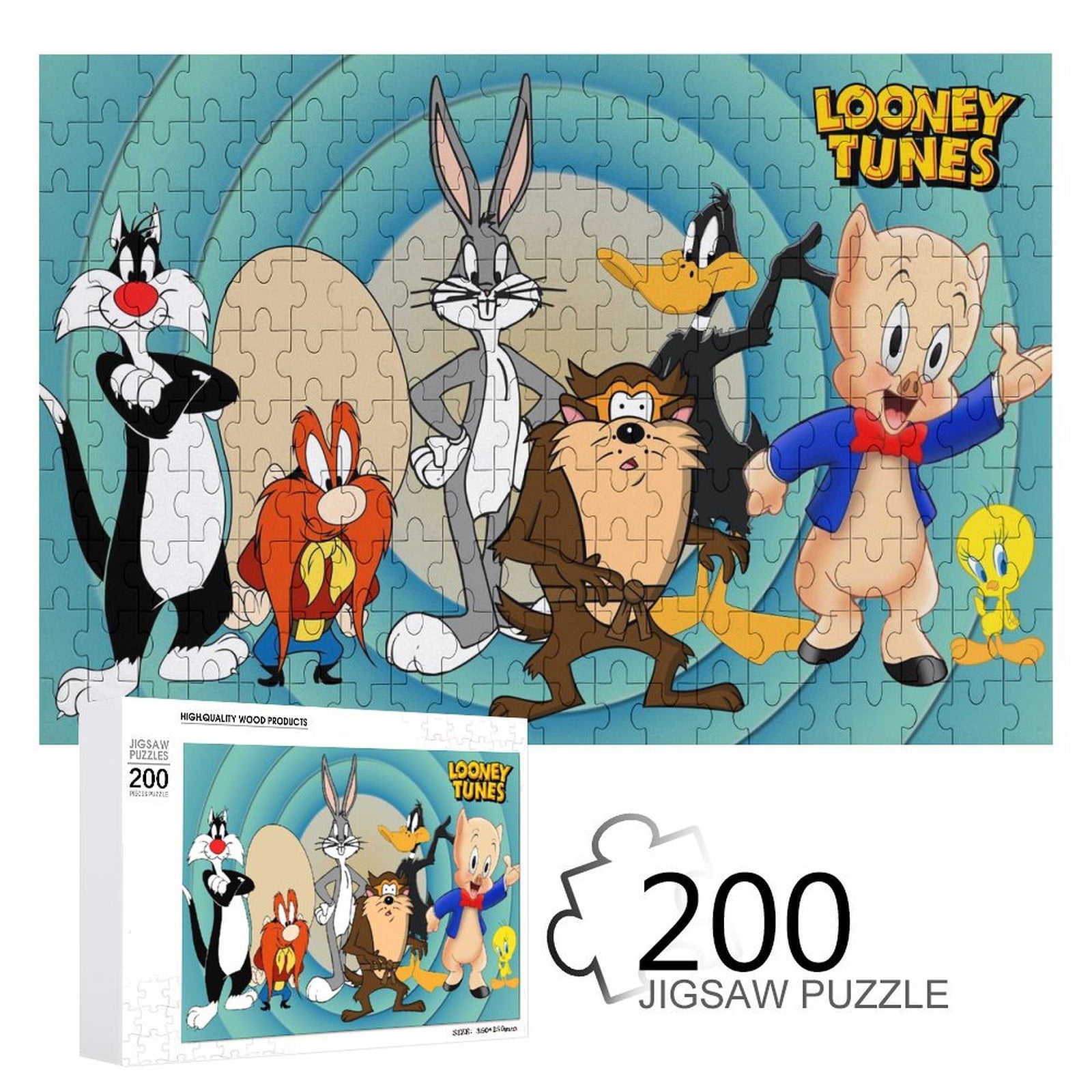 Looney Tunes Cartoons Puzzle For Adults & Kids - 200 Piece Jigsaw ...