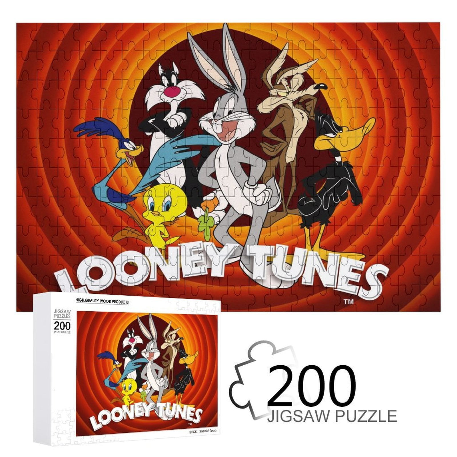Looney Tunes Cartoons Puzzle For Adults & Kids - 200 Piece Jigsaw ...