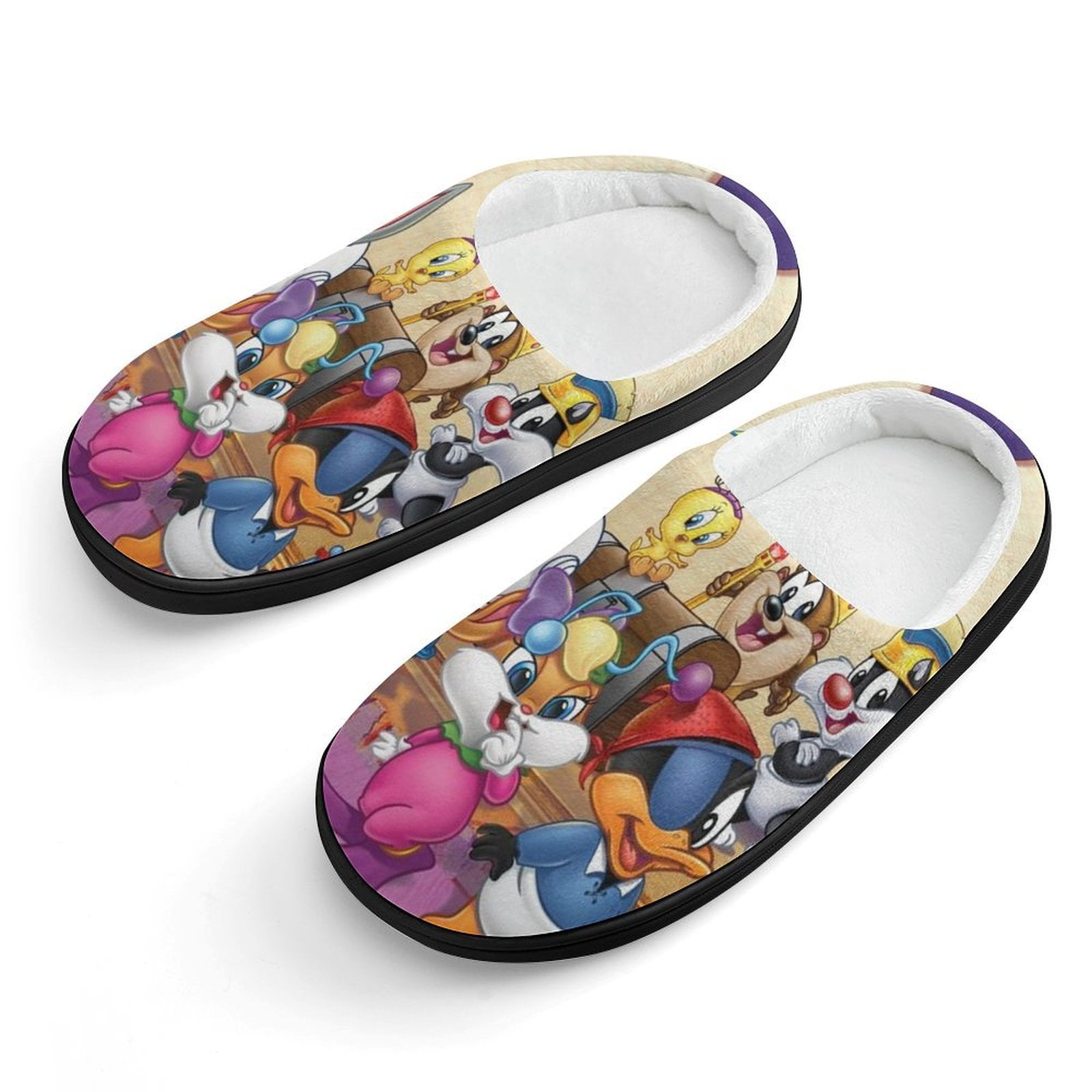 Looney Tunes Cartoons Slippers for Kids, Cute Soft Plush Anti-slip ...