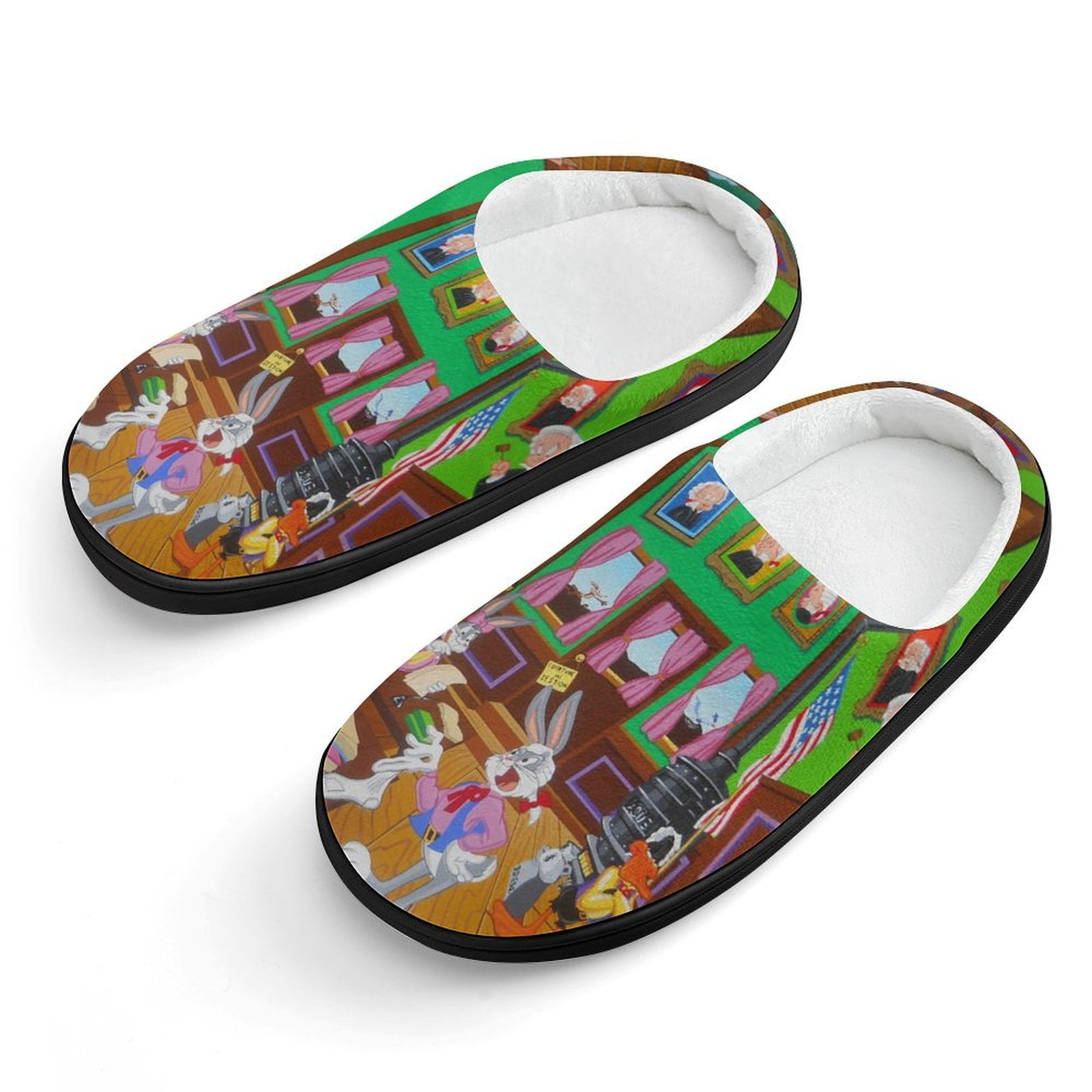 Looney Tunes Cartoons Slippers for Kids, Cute Soft Plush Anti-slip ...