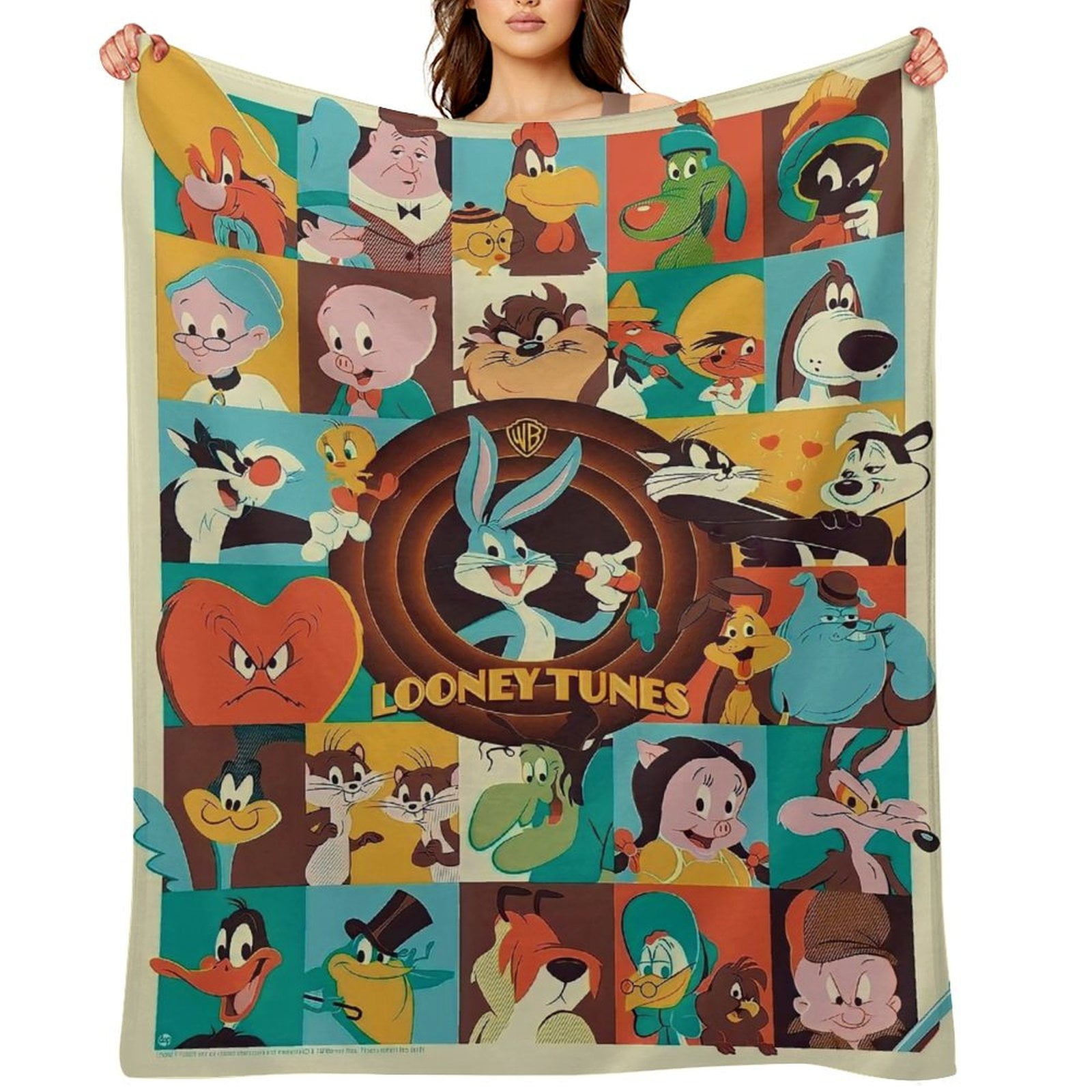 Looney Tunes Cartoons Throw Blanket Soft Cozy Warm College Printing ...