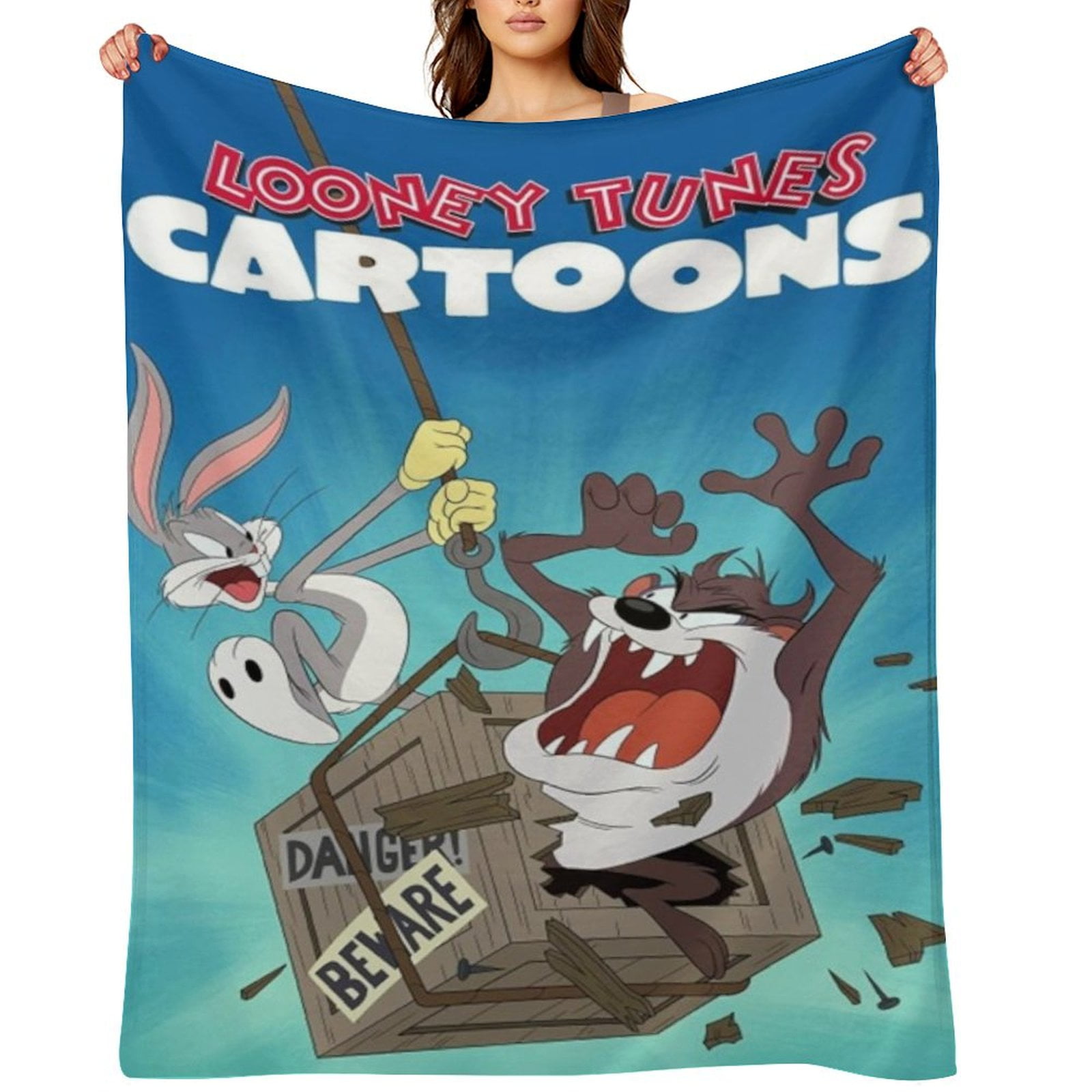 Looney Tunes Cartoons Throw Blanket Soft Cozy Warm College Printing ...