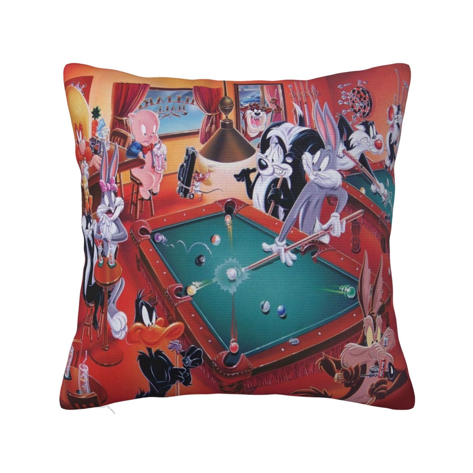 Looney Tunes Cartoons Throw Pillow Cover Decoration Pillow Case Cushion ...