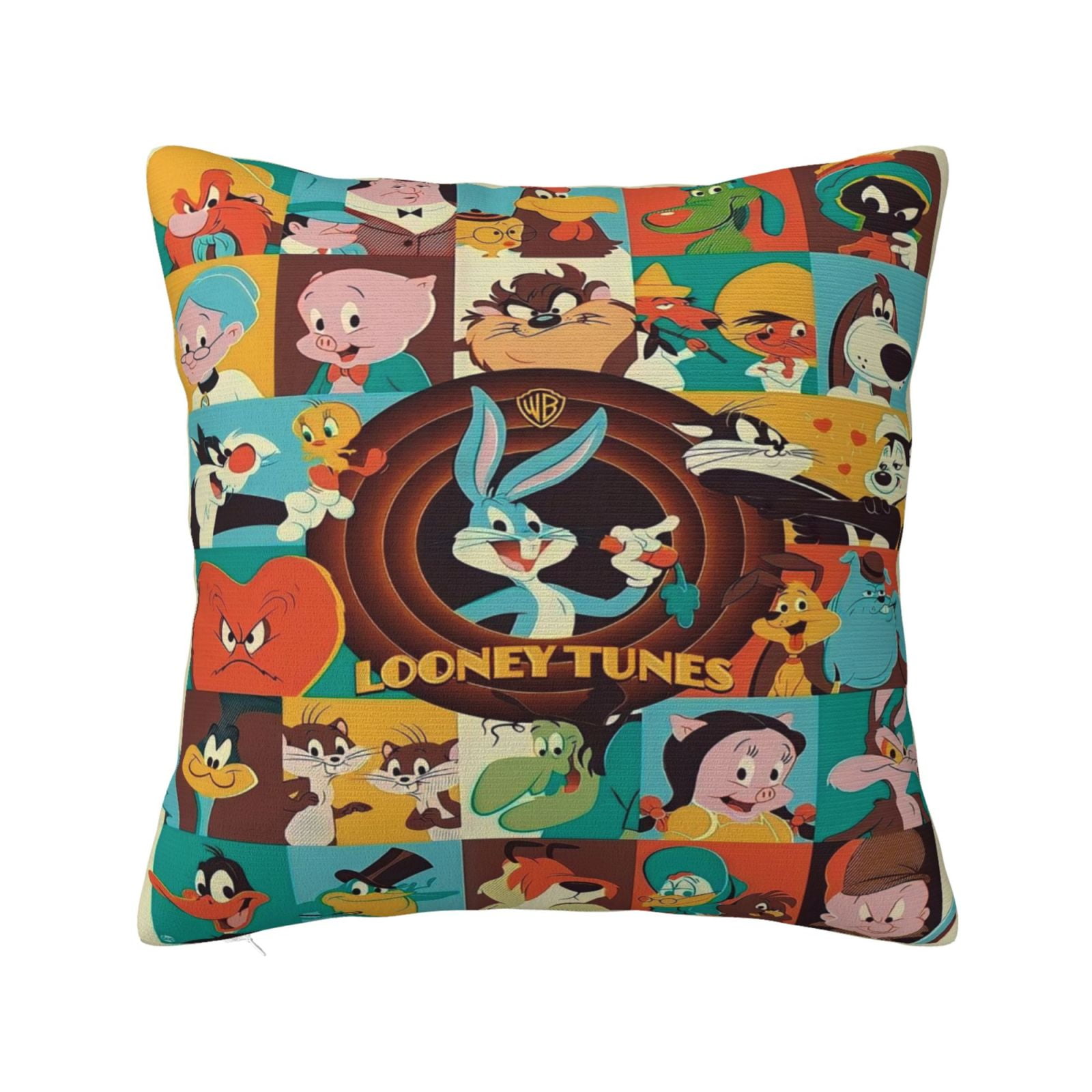 Looney Tunes Cartoons Throw Pillow Covers 20"X20" Pillow Case Cushion ...
