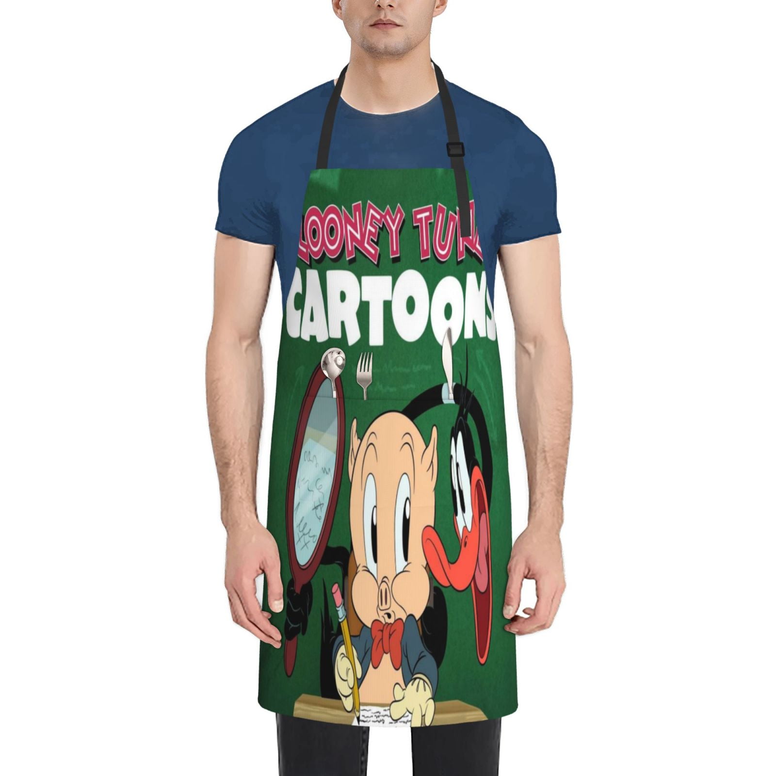 Looney Tunes Cartoons Waterproof Cooking Aprons, Adjustable Bib Soft ...