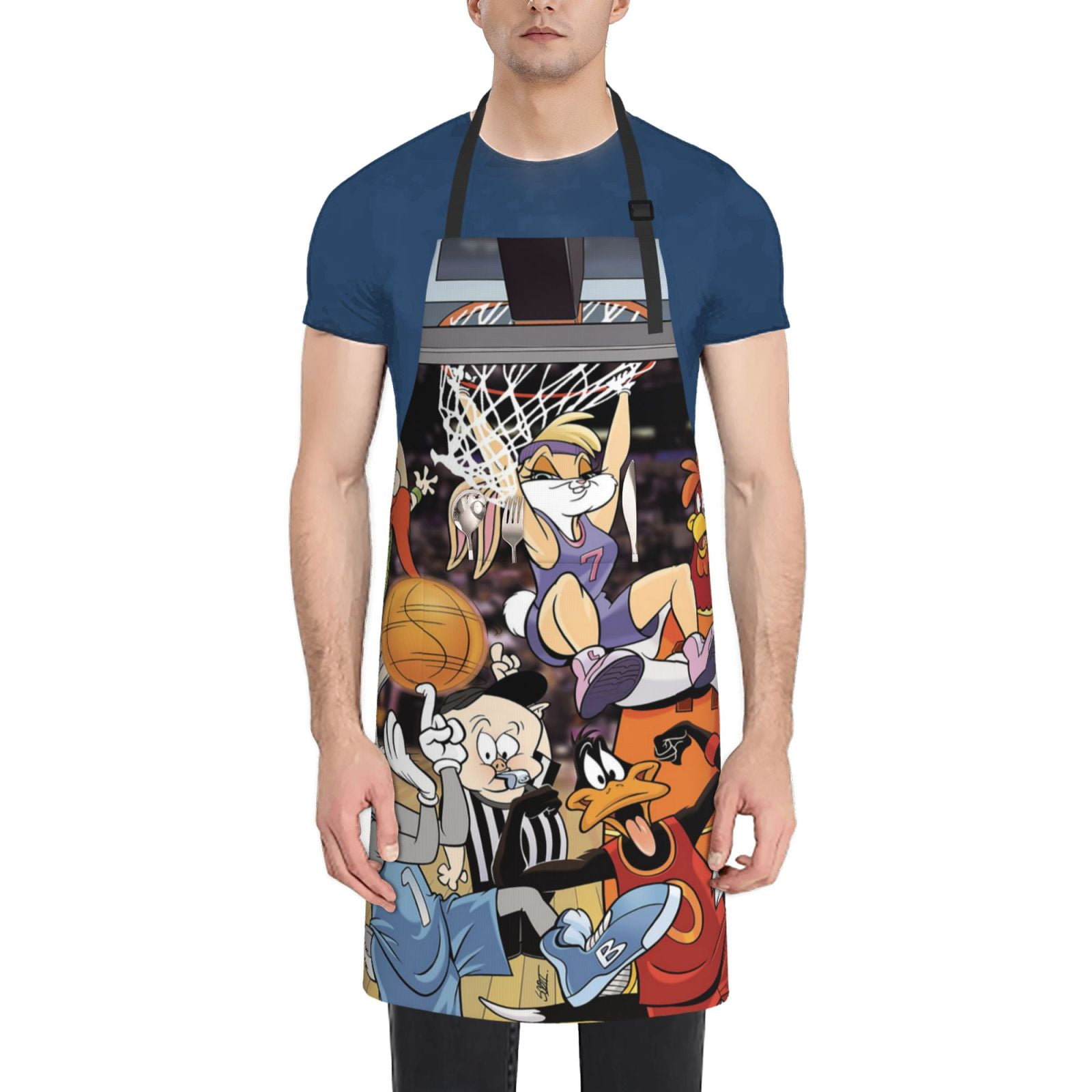 Looney Tunes Cartoons Waterproof Cooking Aprons, Adjustable Bib Soft ...