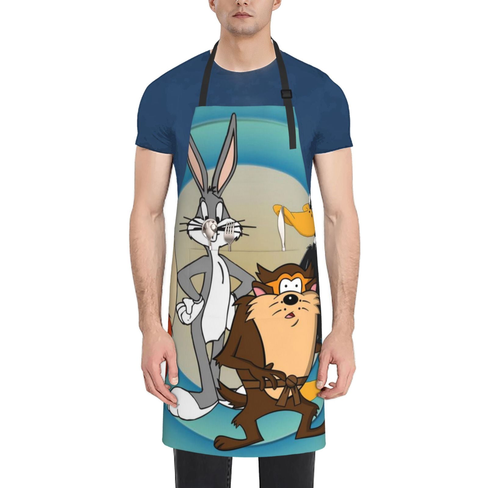Looney Tunes Cartoons Waterproof Cooking Aprons, Adjustable Bib Soft ...