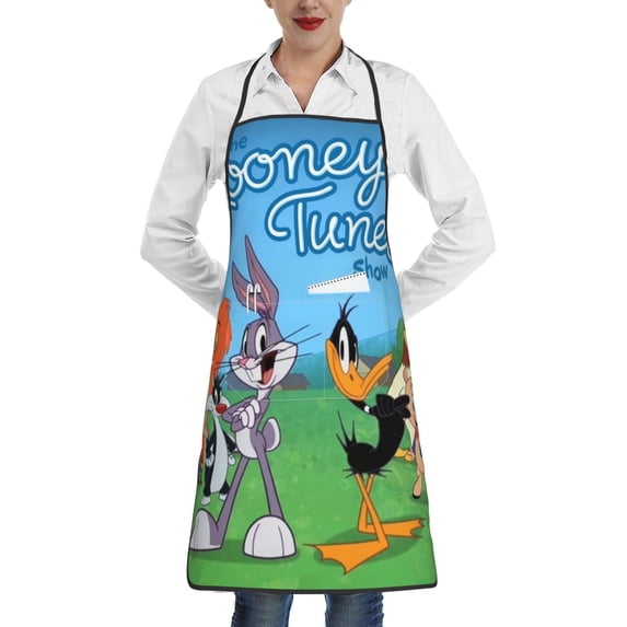 Looney Tunes Cartoons Waterproof Cooking Aprons, Adjustable Bib Soft ...