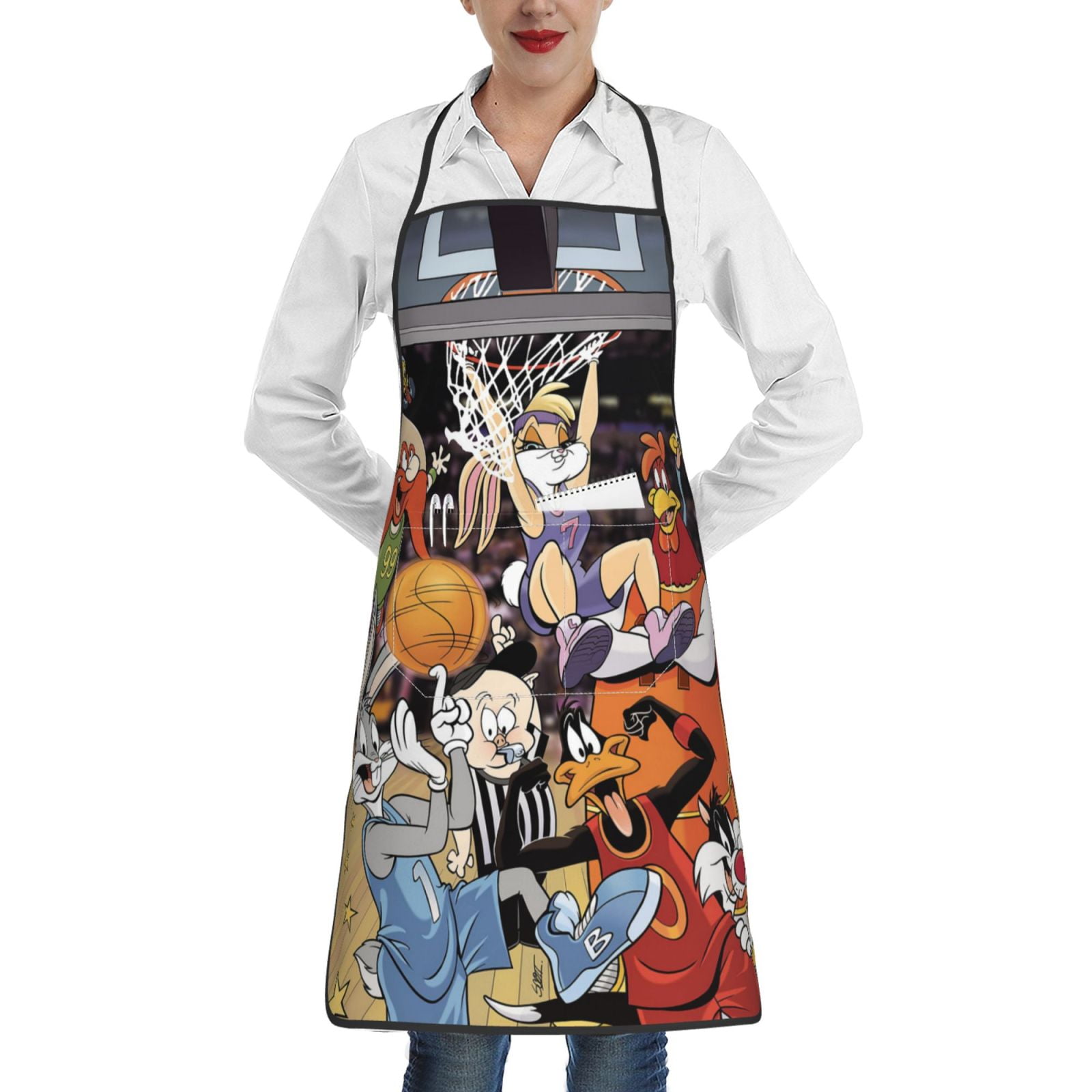 Looney Tunes Cartoons Waterproof Cooking Aprons, Adjustable Bib Soft ...