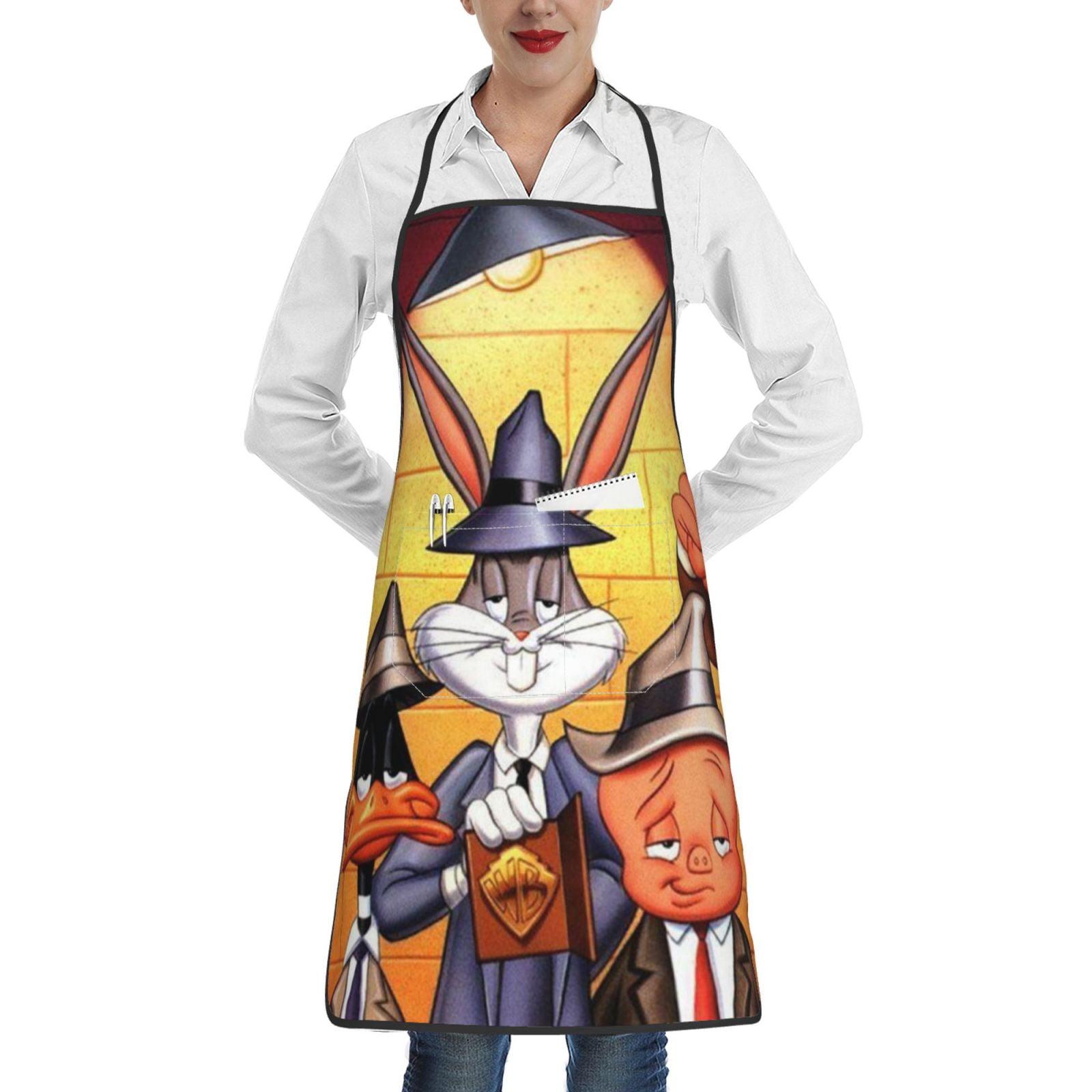 Looney Tunes Cartoons Waterproof Cooking Aprons, Adjustable Bib Soft ...