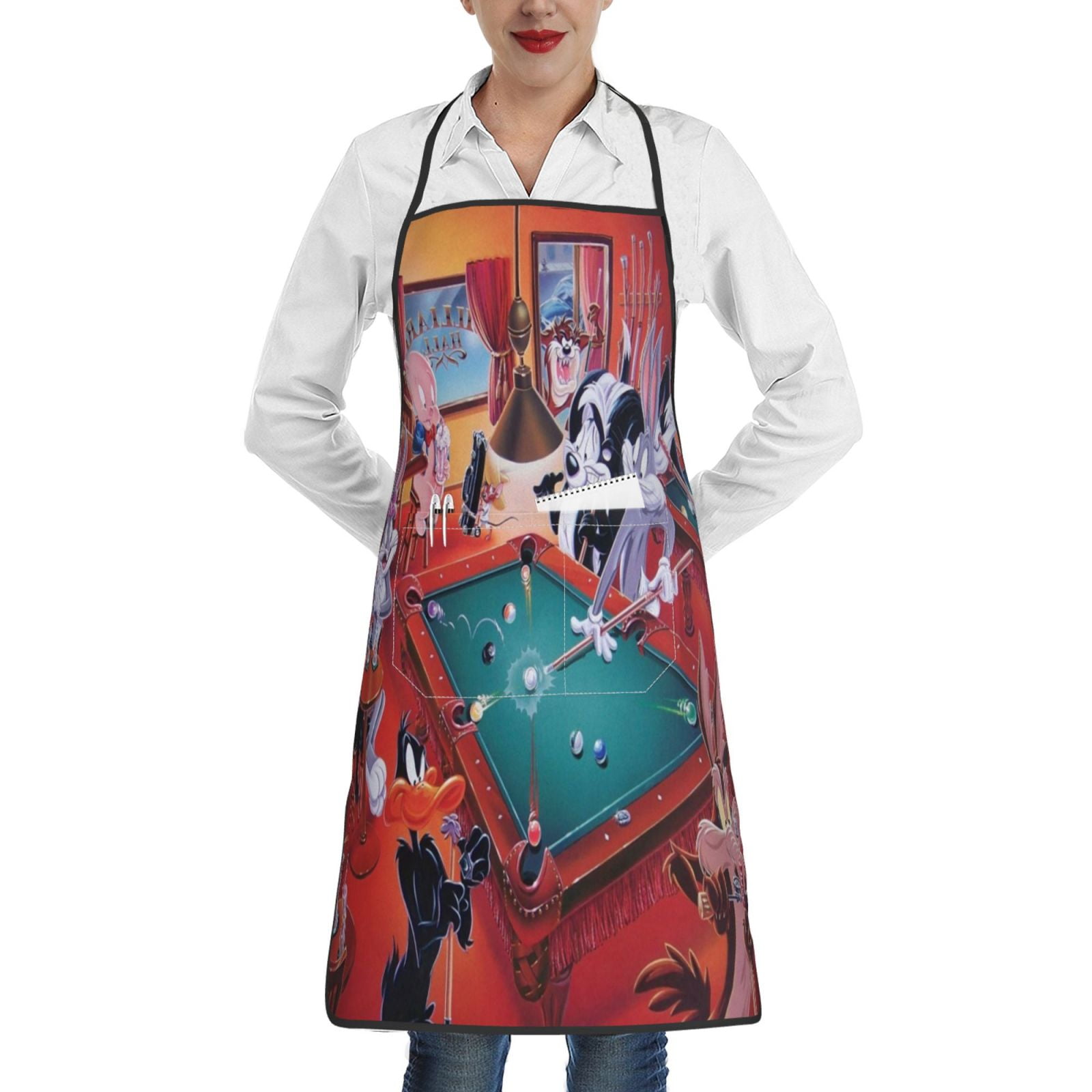 Looney Tunes Cartoons Waterproof Cooking Aprons, Adjustable Bib Soft ...