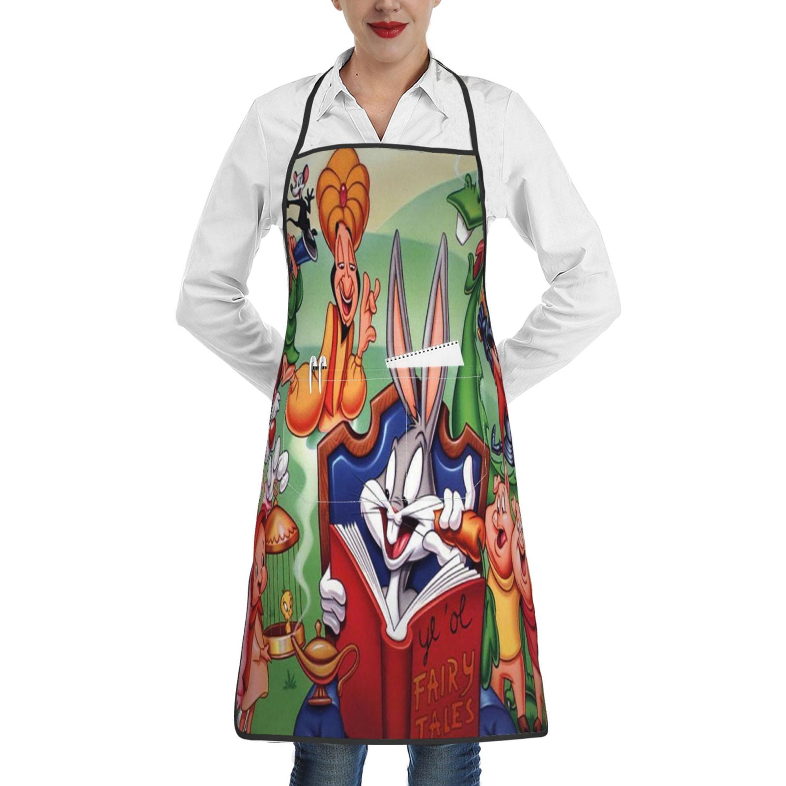 Looney Tunes Cartoons Waterproof Cooking Aprons, Adjustable Bib Soft ...