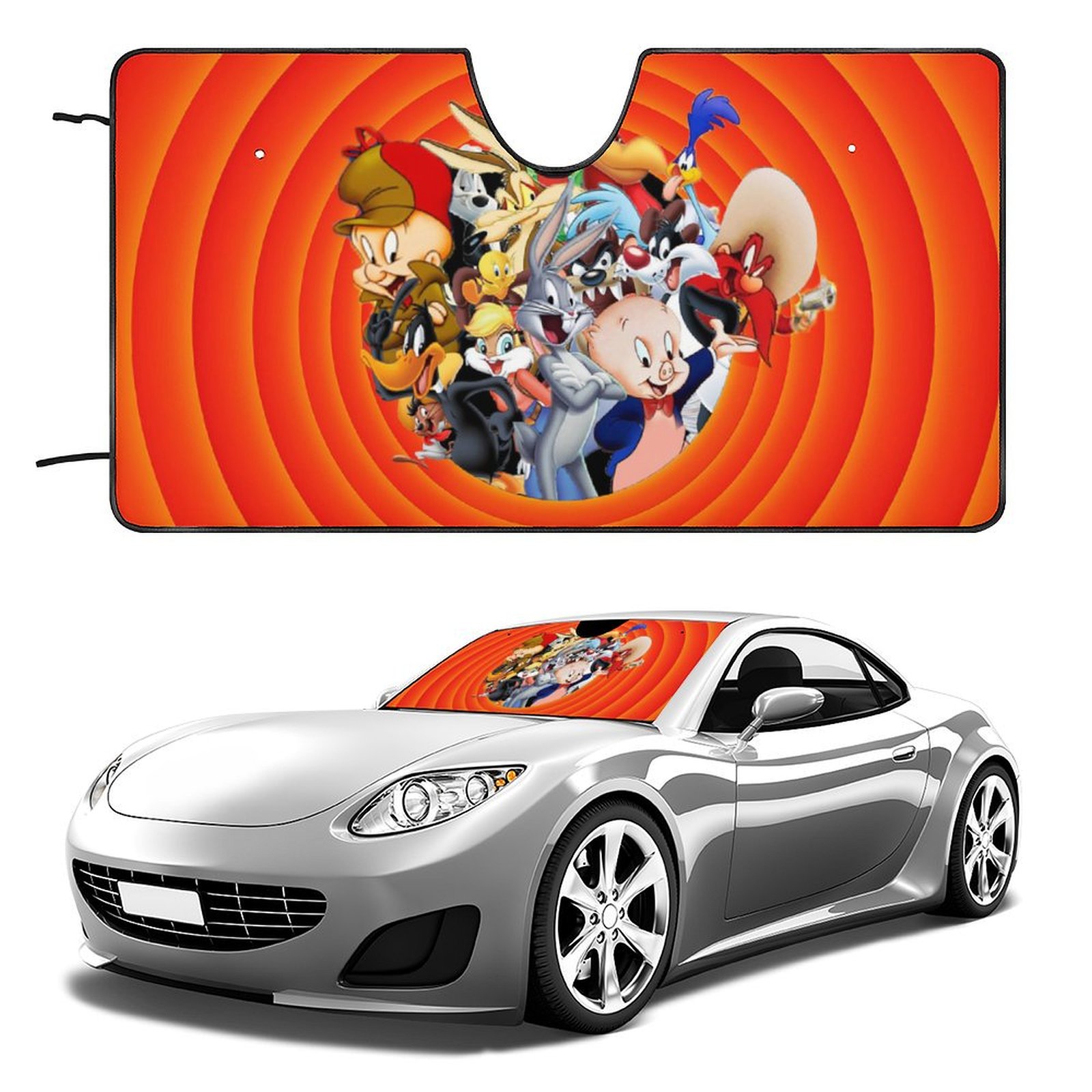 Looney Tunes Cartoons Windshield Sun Shade - Car Sun Shade Windshield ...