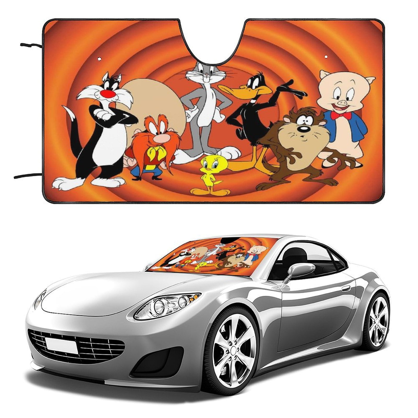 Looney Tunes Cartoons Windshield Sun Shade - Car Sun Shade Windshield ...
