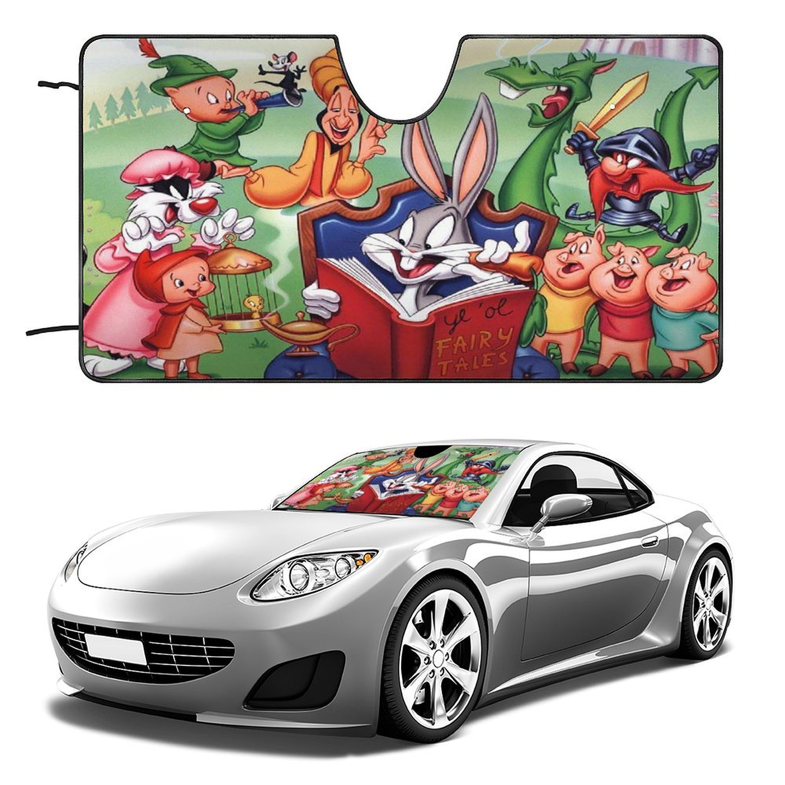 Looney Tunes Cartoons Windshield Sun Shade - Car Sun Shade Windshield ...