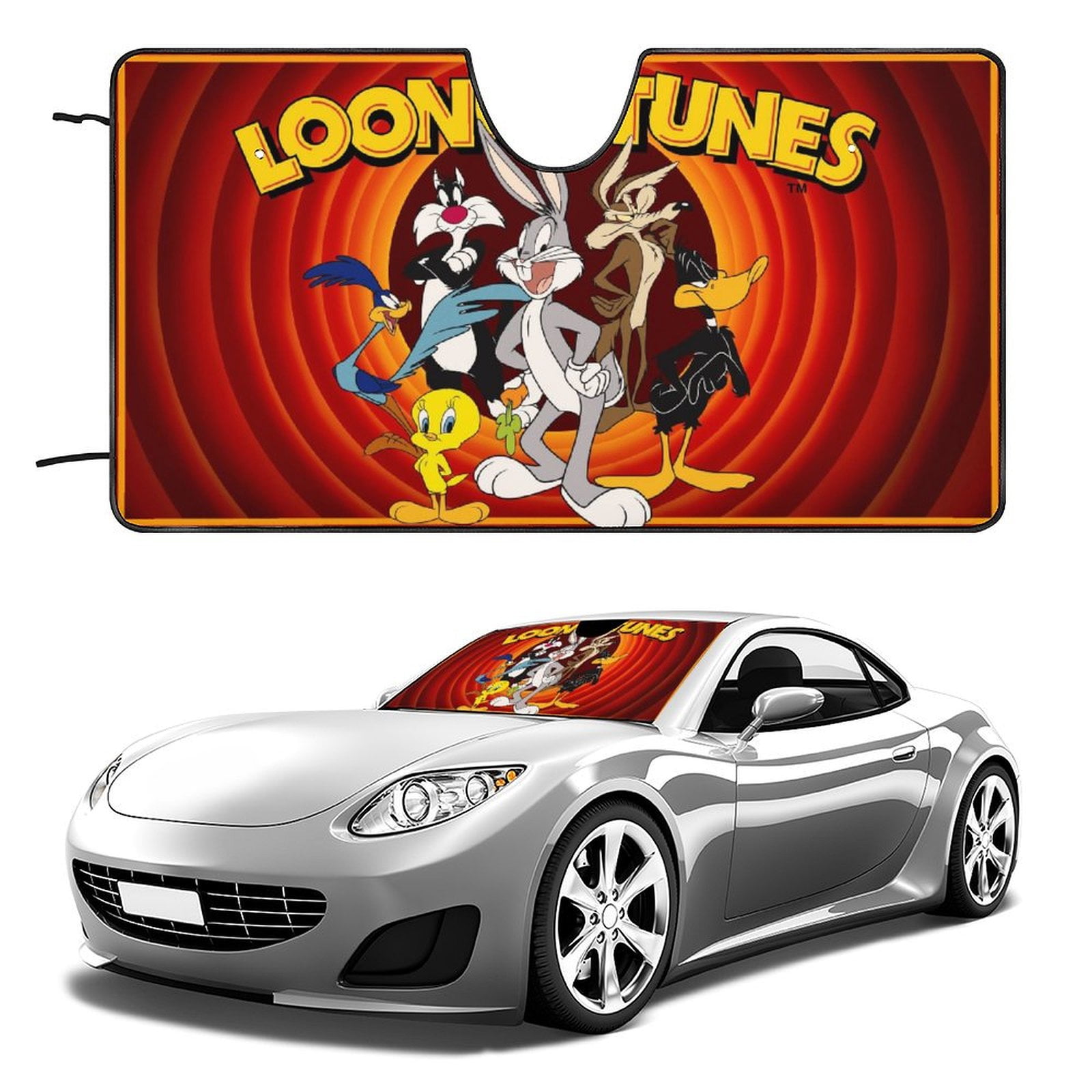 Looney Tunes Cartoons Windshield Sun Shade - Car Sun Shade Windshield ...
