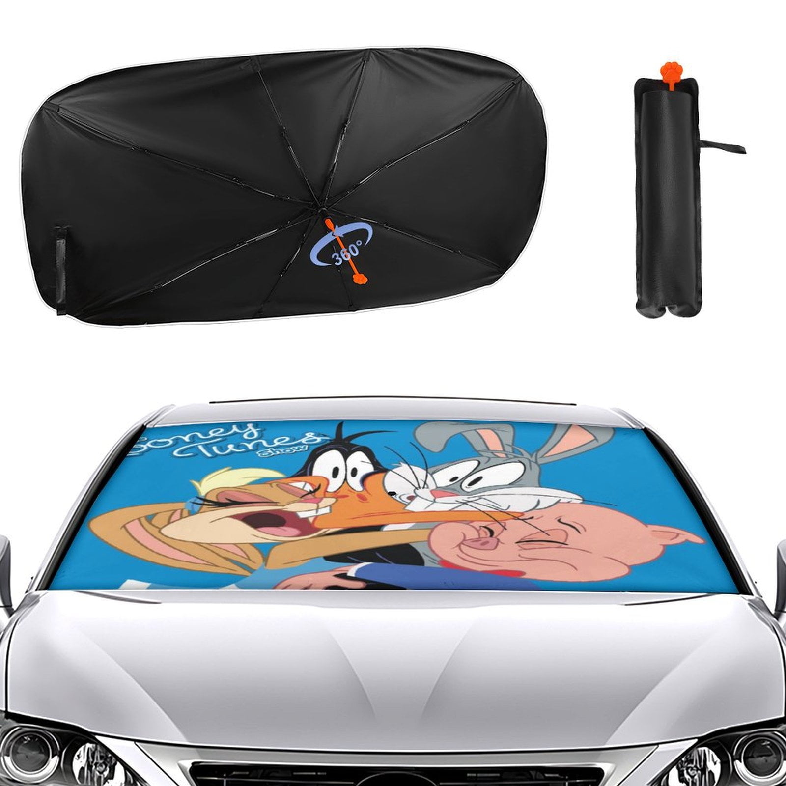 Looney Tunes Cartoons Windshield Sun Shade Umbrella - Foldable Car ...