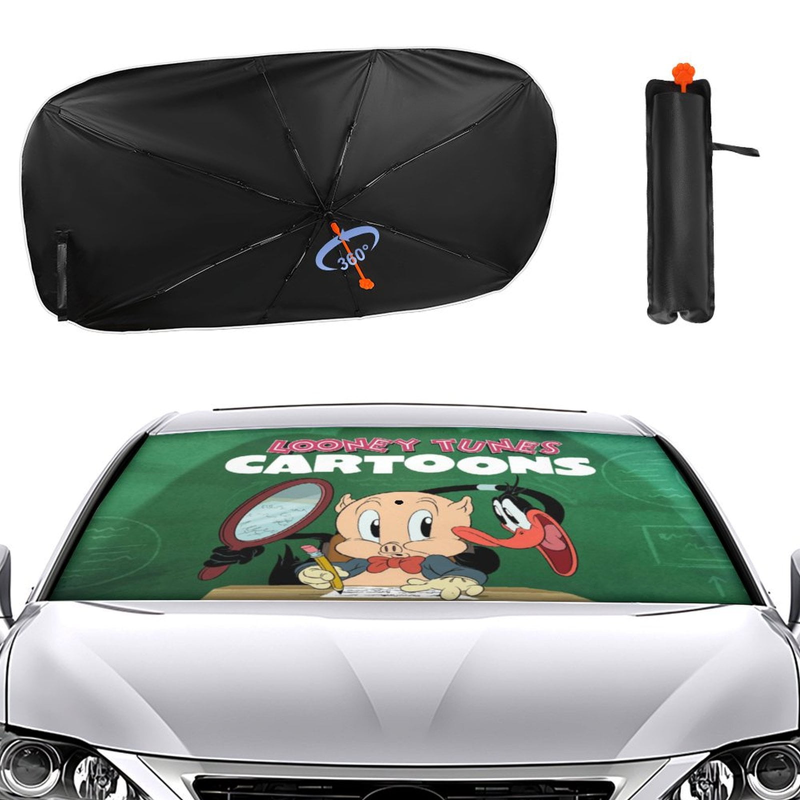 Looney Tunes Cartoons Windshield Sun Shade Umbrella - Foldable Car ...