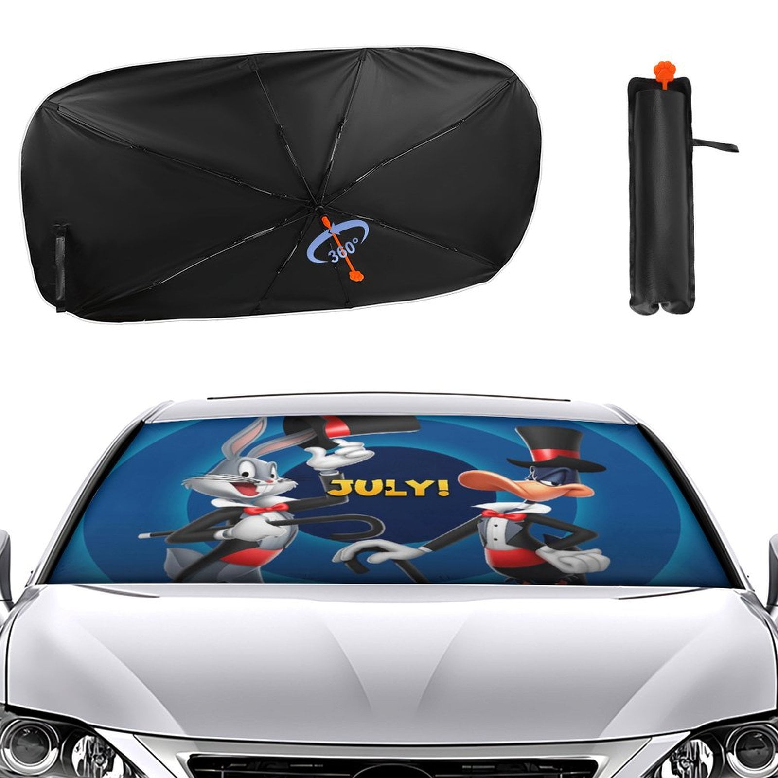 Looney Tunes Cartoons Windshield Sun Shade Umbrella - Foldable Car ...