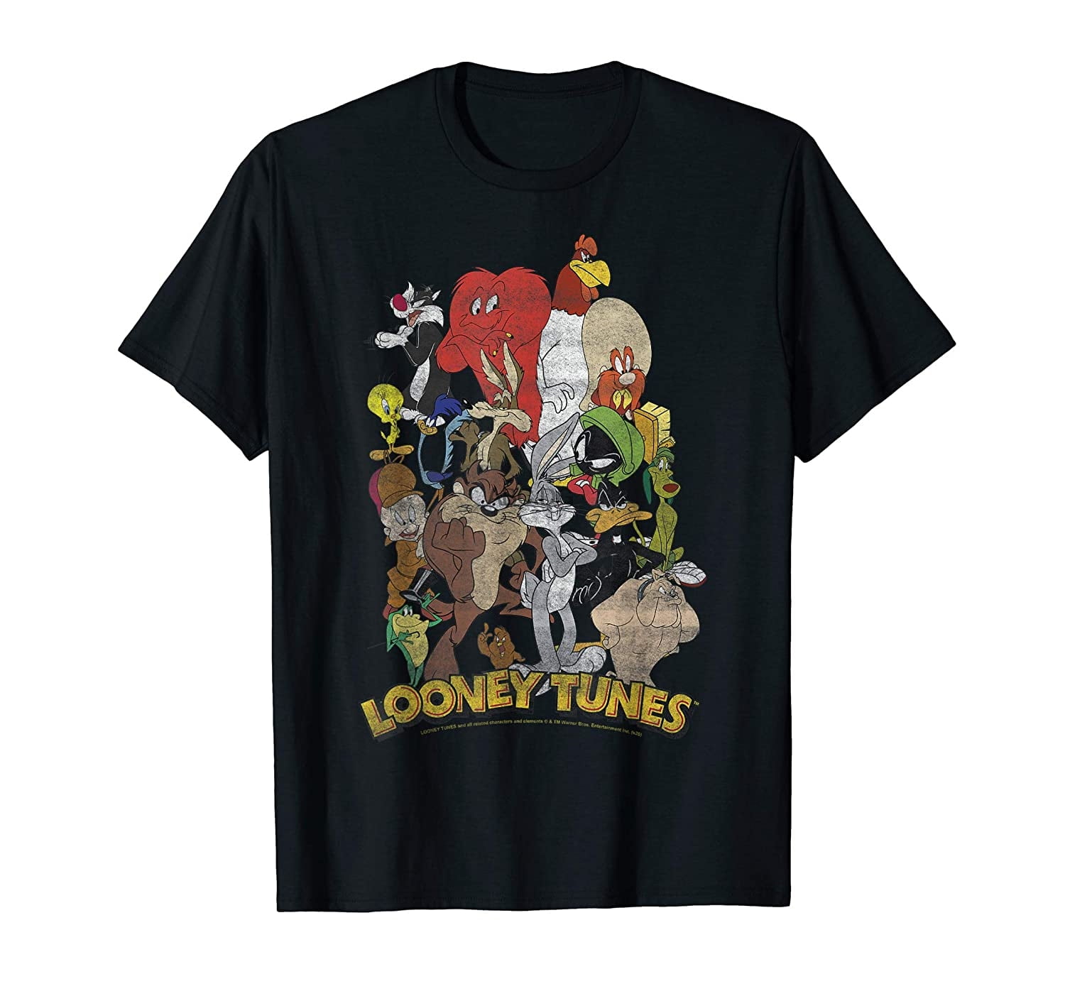 Looney Tunes Character Stack Group Shot T-Shirt - Walmart.com