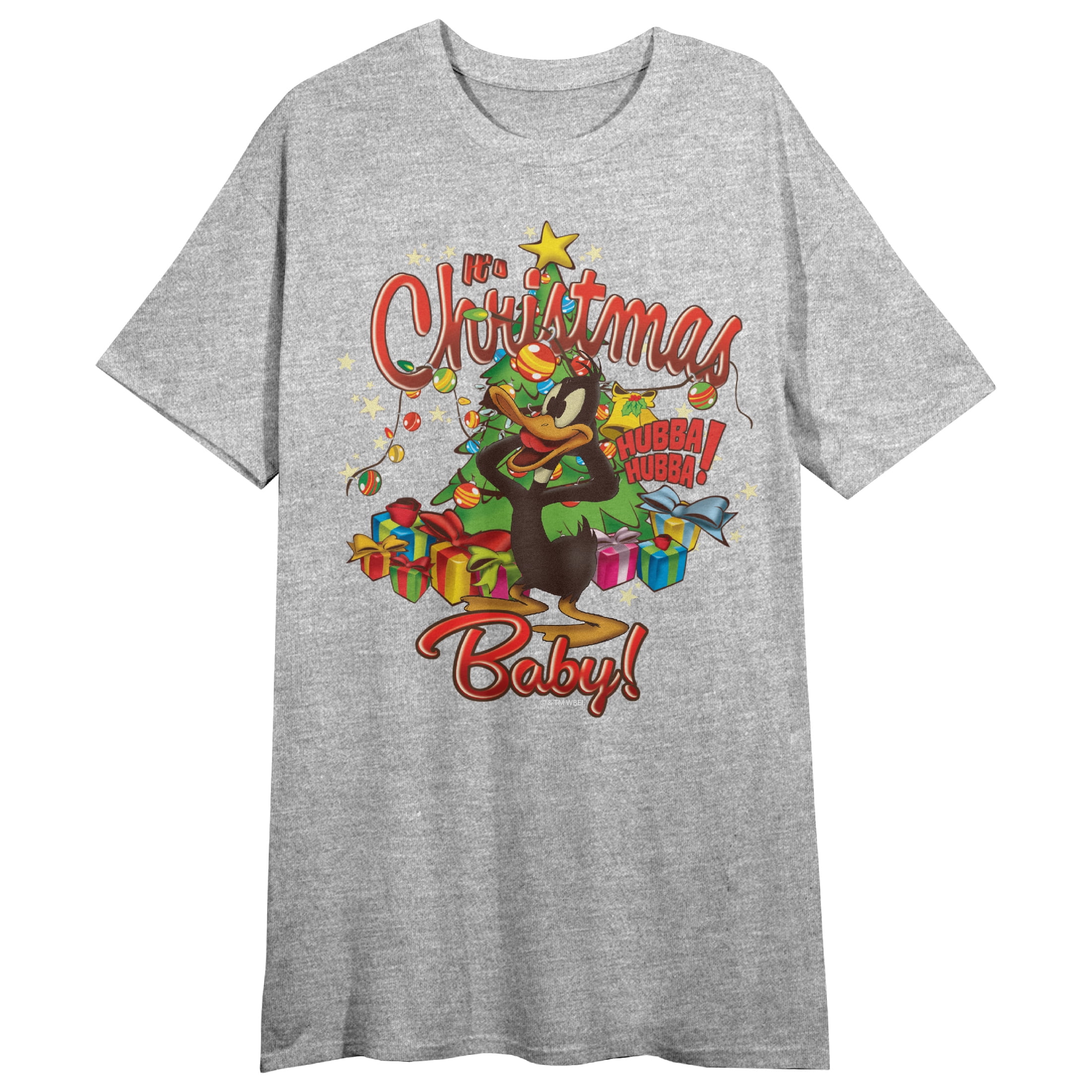 Looney Tunes Daffy Duck It's Christmas Baby Crew Neck Short Sleeve -XL ...