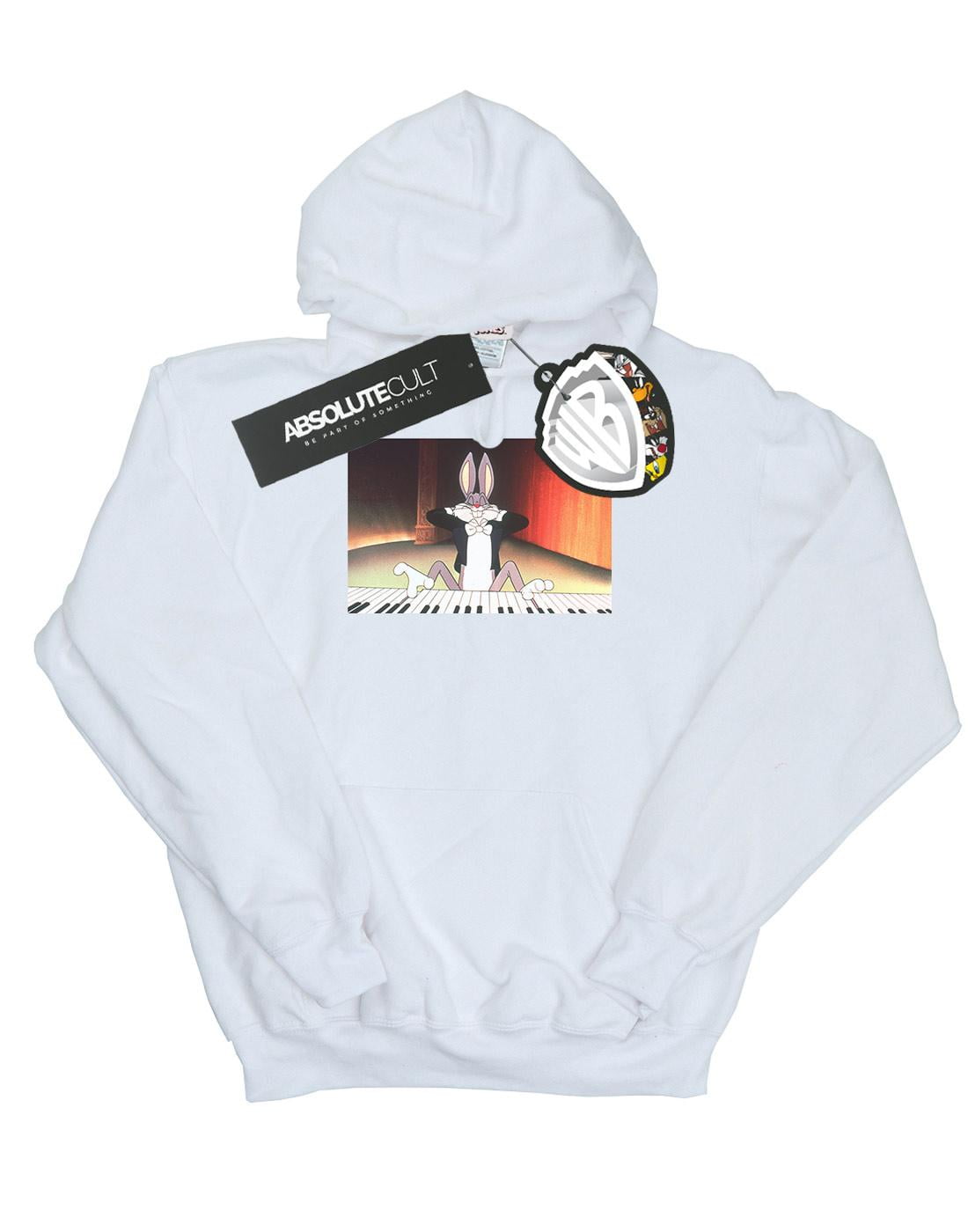 Looney Tunes Girls Bugs Bunny Playing Piano Hoodie