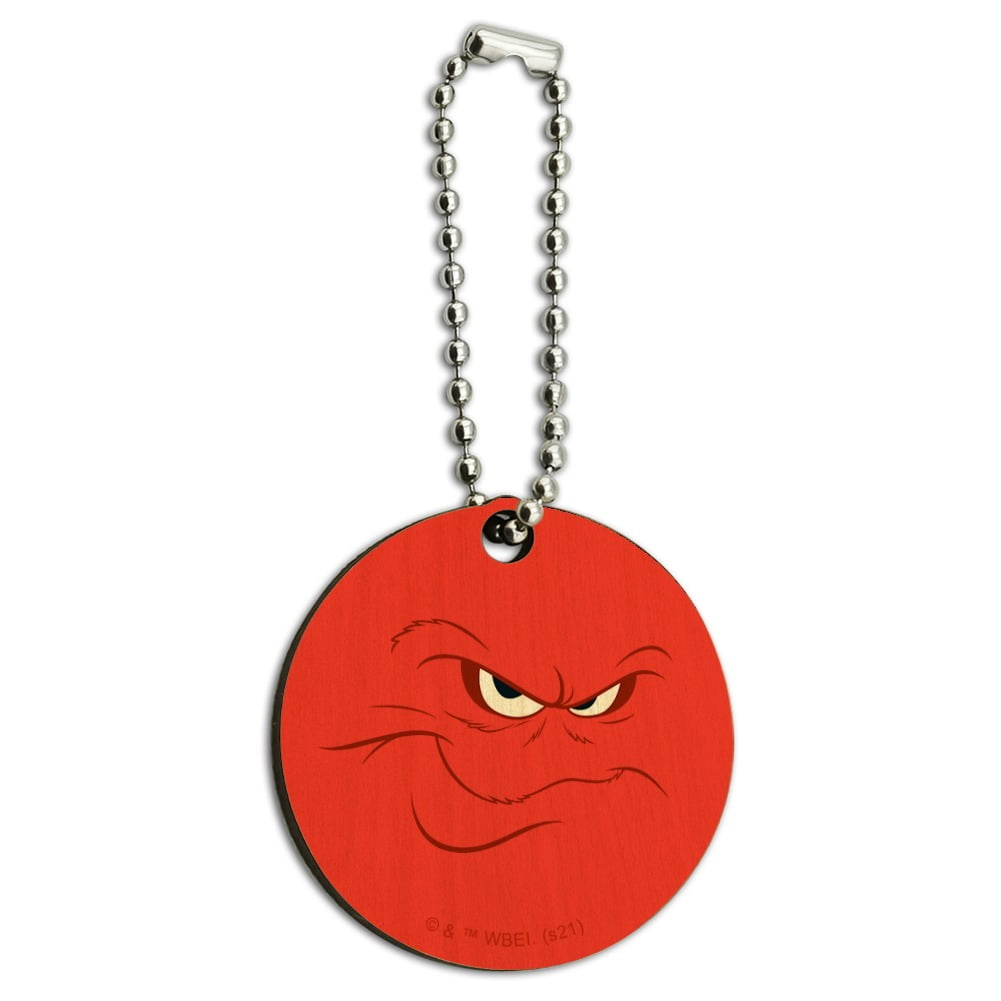 Looney Tunes Gossamer Face Wood Wooden Round Keychain Key Chain Ring ...