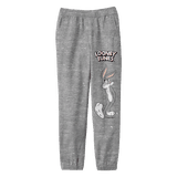 Looney Tunes Logo With Bugs Bunny Youth Heather Gray Graphic Joggers ...