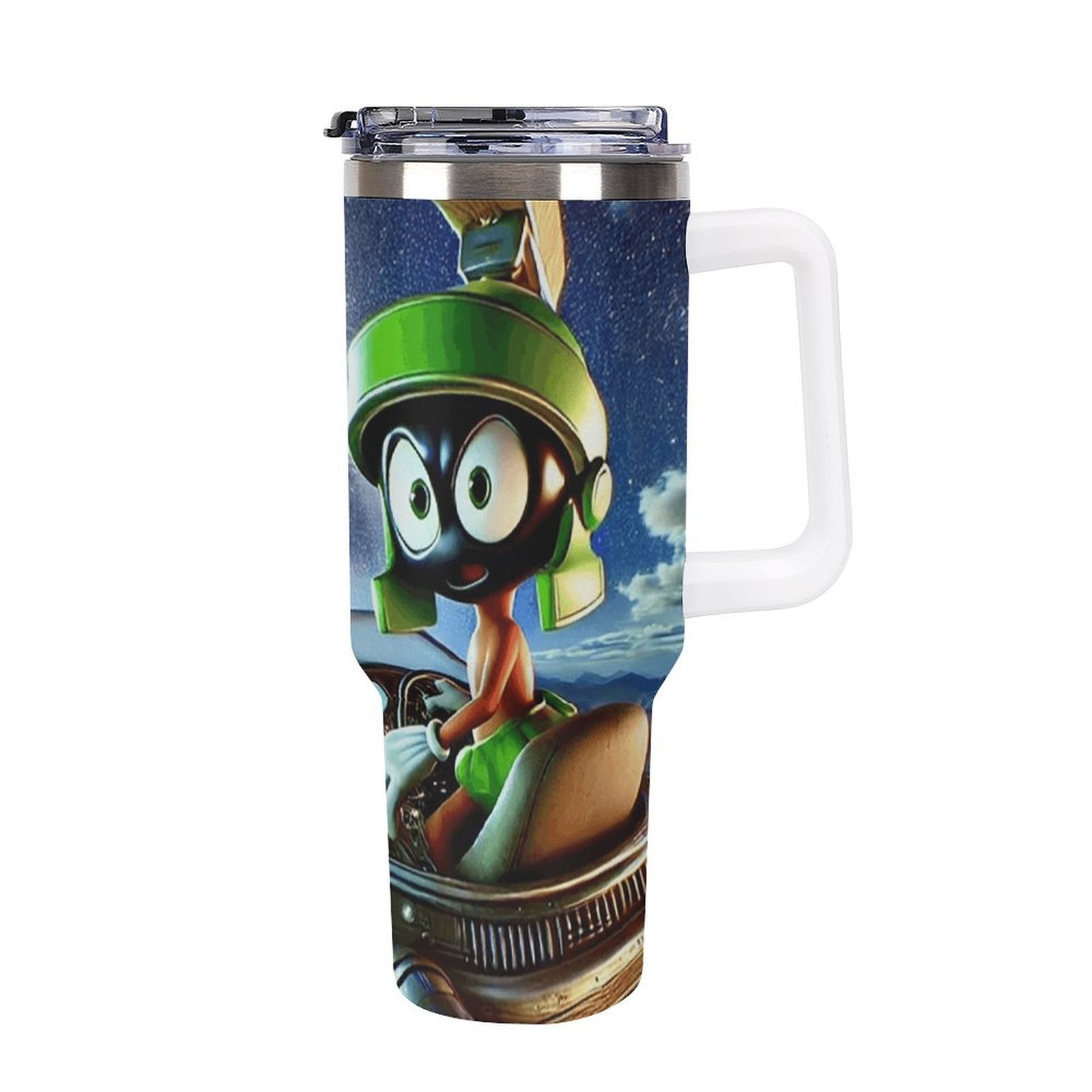 Looney Tunes Marvin The Martian 40 Oz Tumbler with Handle And Straw ...