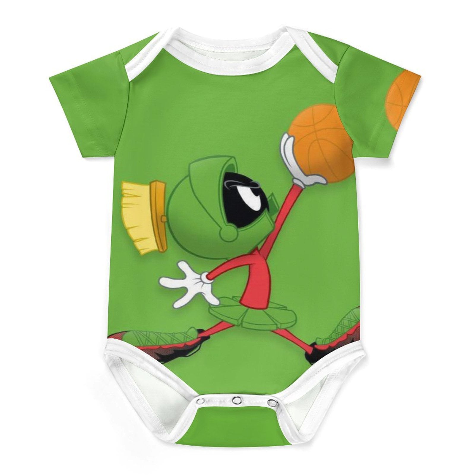 Looney Tunes Marvin The Martian Baby Boy Girl Short Sleeve Romper ...