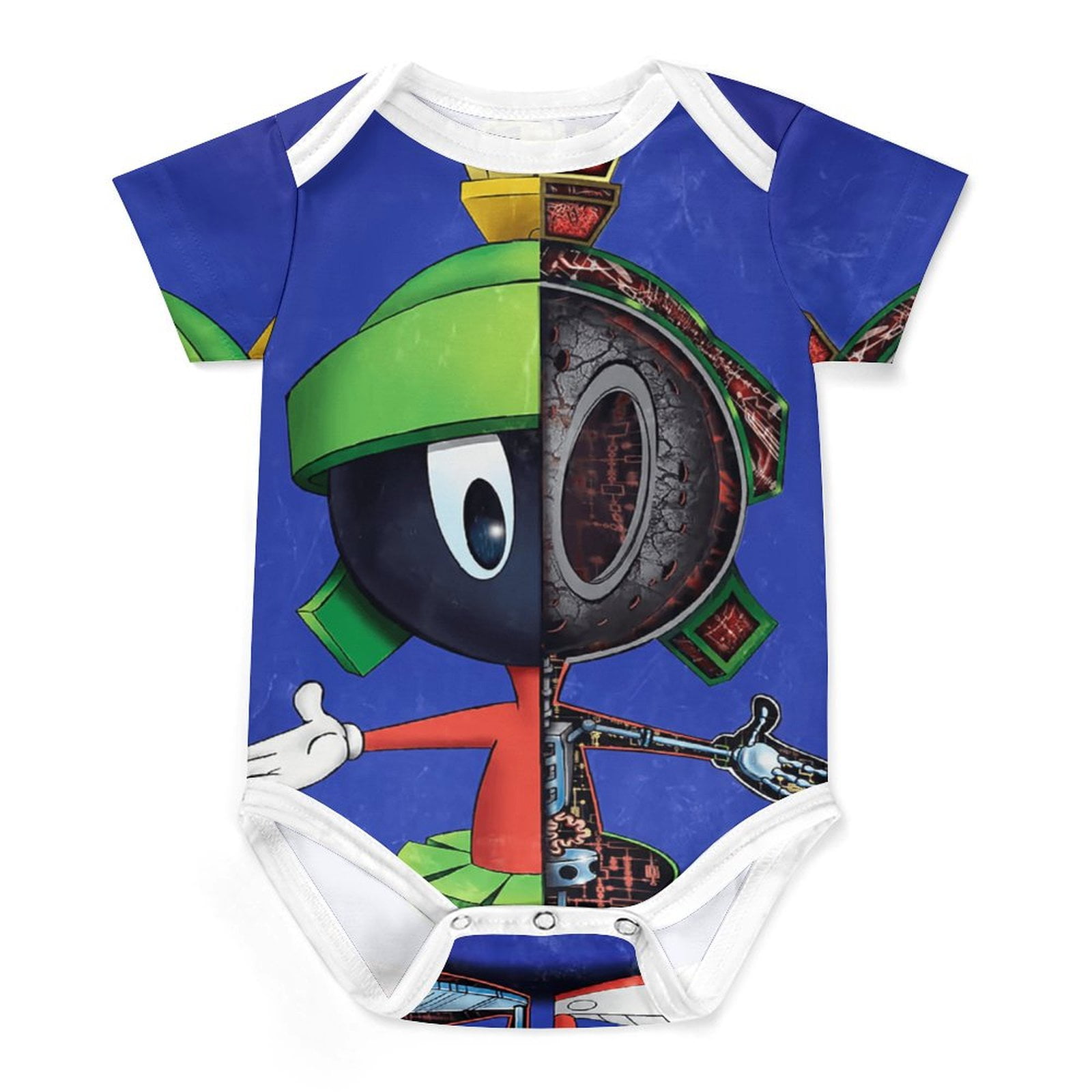 Looney Tunes Marvin The Martian Baby Boy Girl Short Sleeve Romper ...