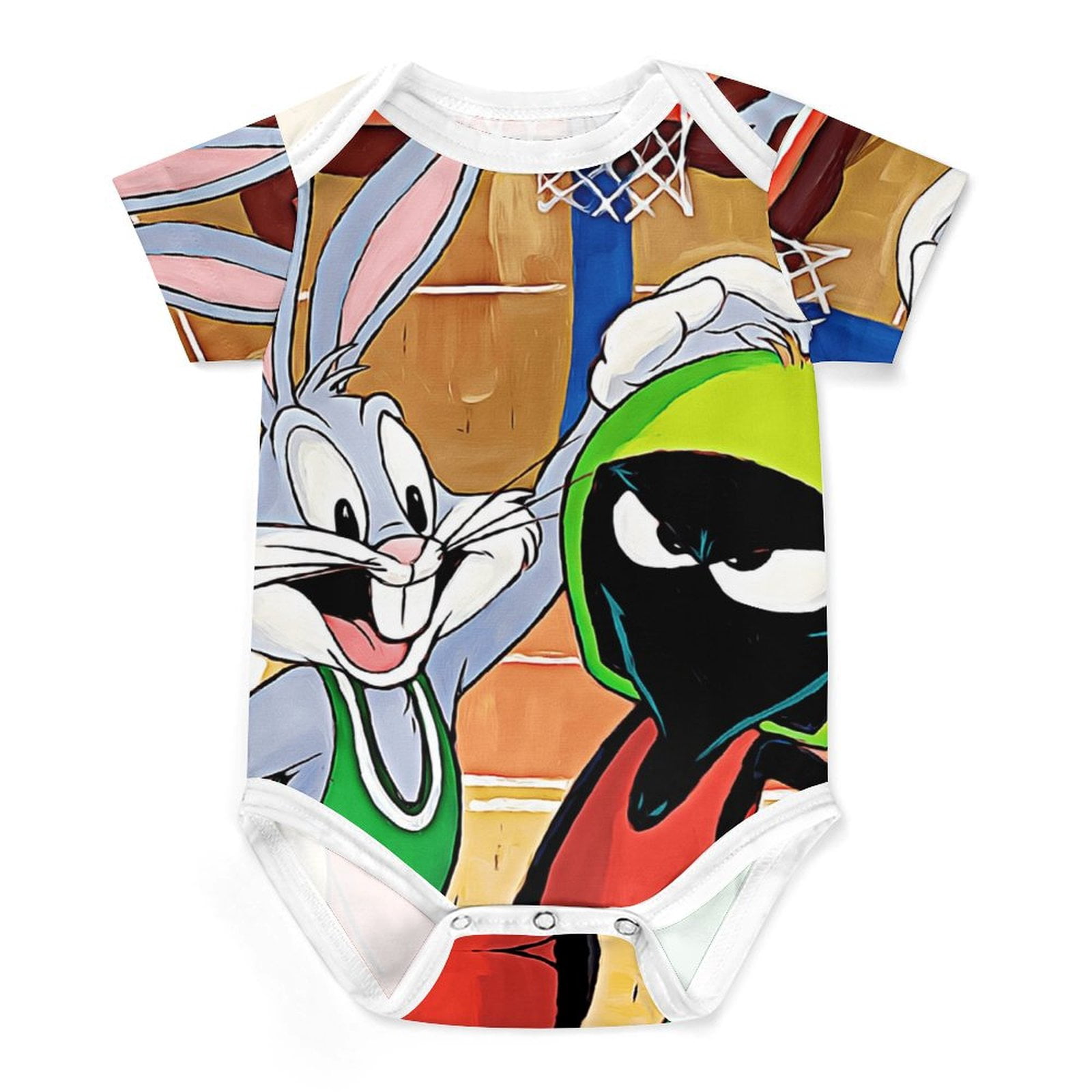 Looney Tunes Marvin The Martian Baby Boy Girl Short Sleeve Romper ...