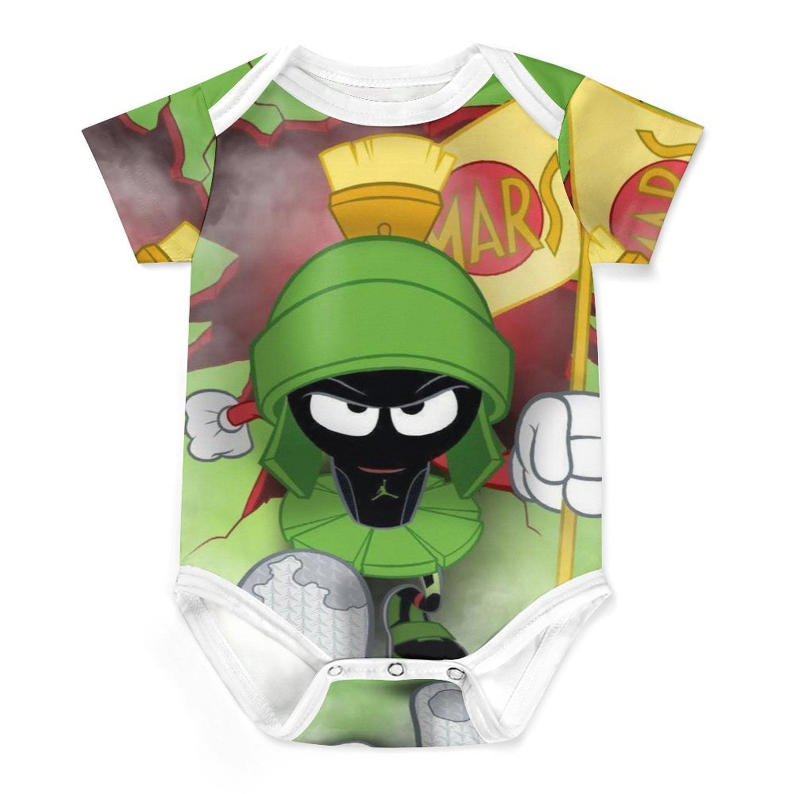 Looney Tunes Marvin The Martian Baby Boy Girl Short Sleeve Romper ...