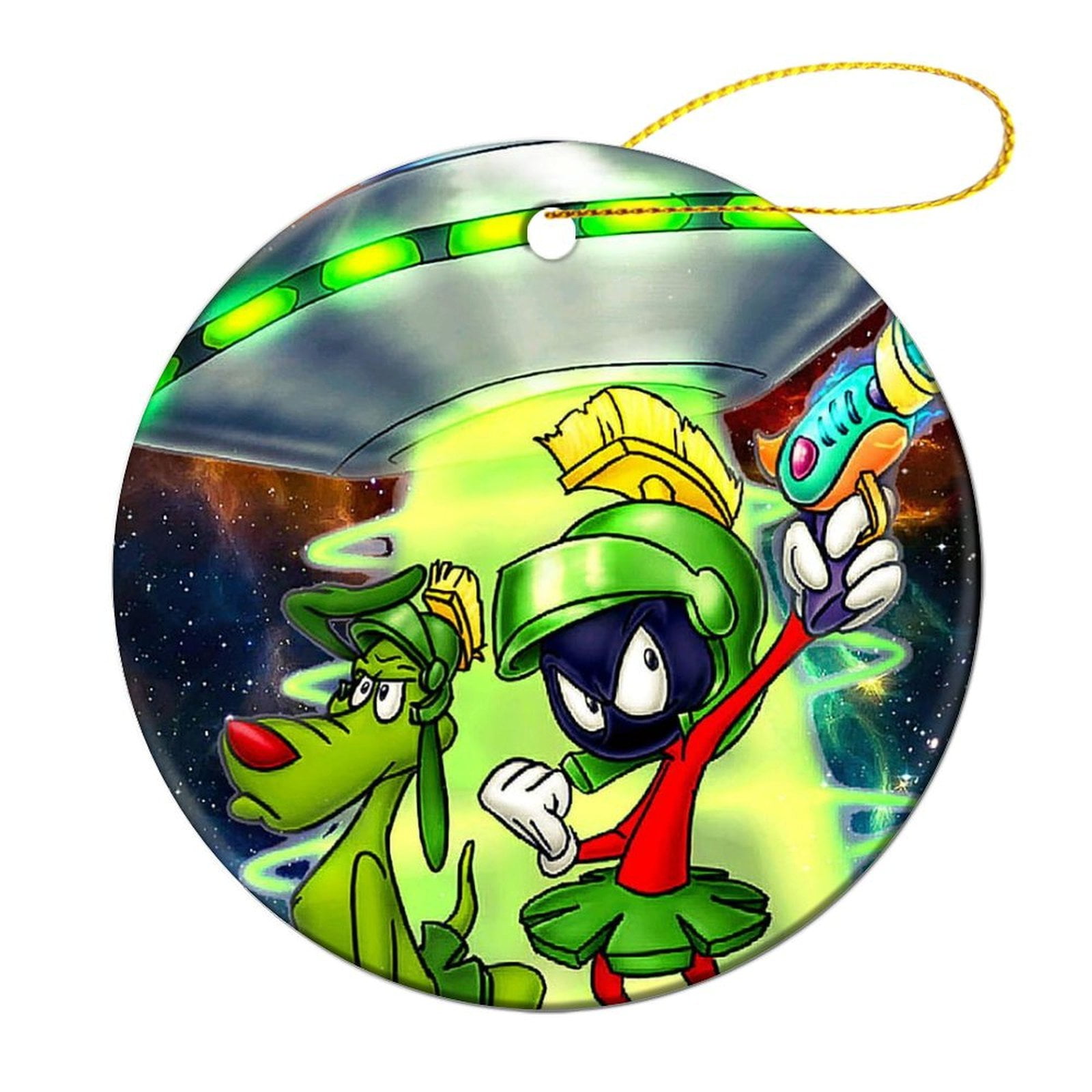 Looney Tunes Marvin The Martian Christmas Ceramic Ornament, Christmas ...