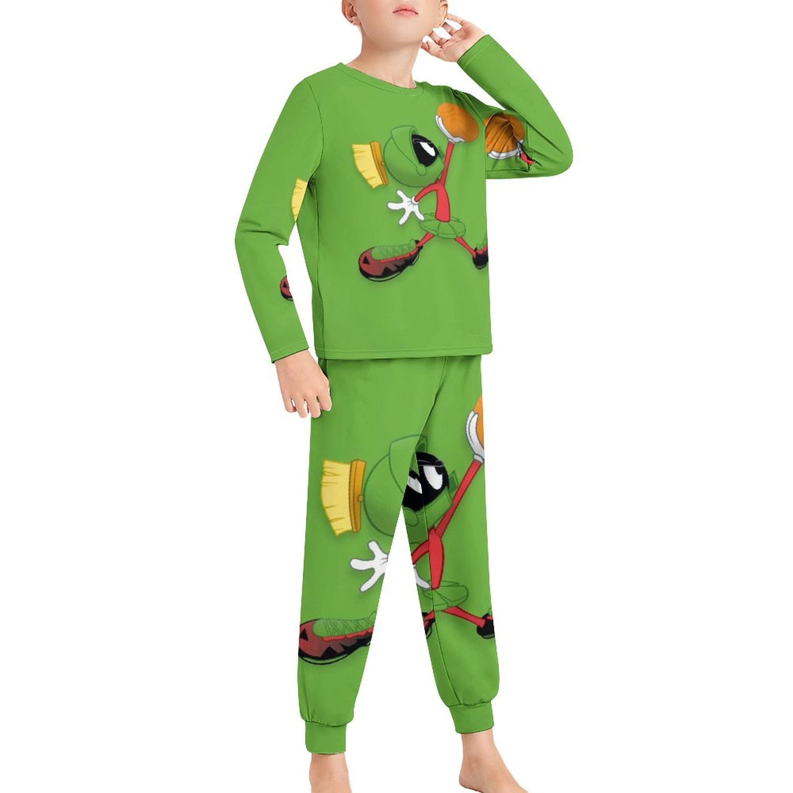 Looney Tunes Marvin The Martian Ki-ds Pajamas 2 Piece Pjs Set Little ...