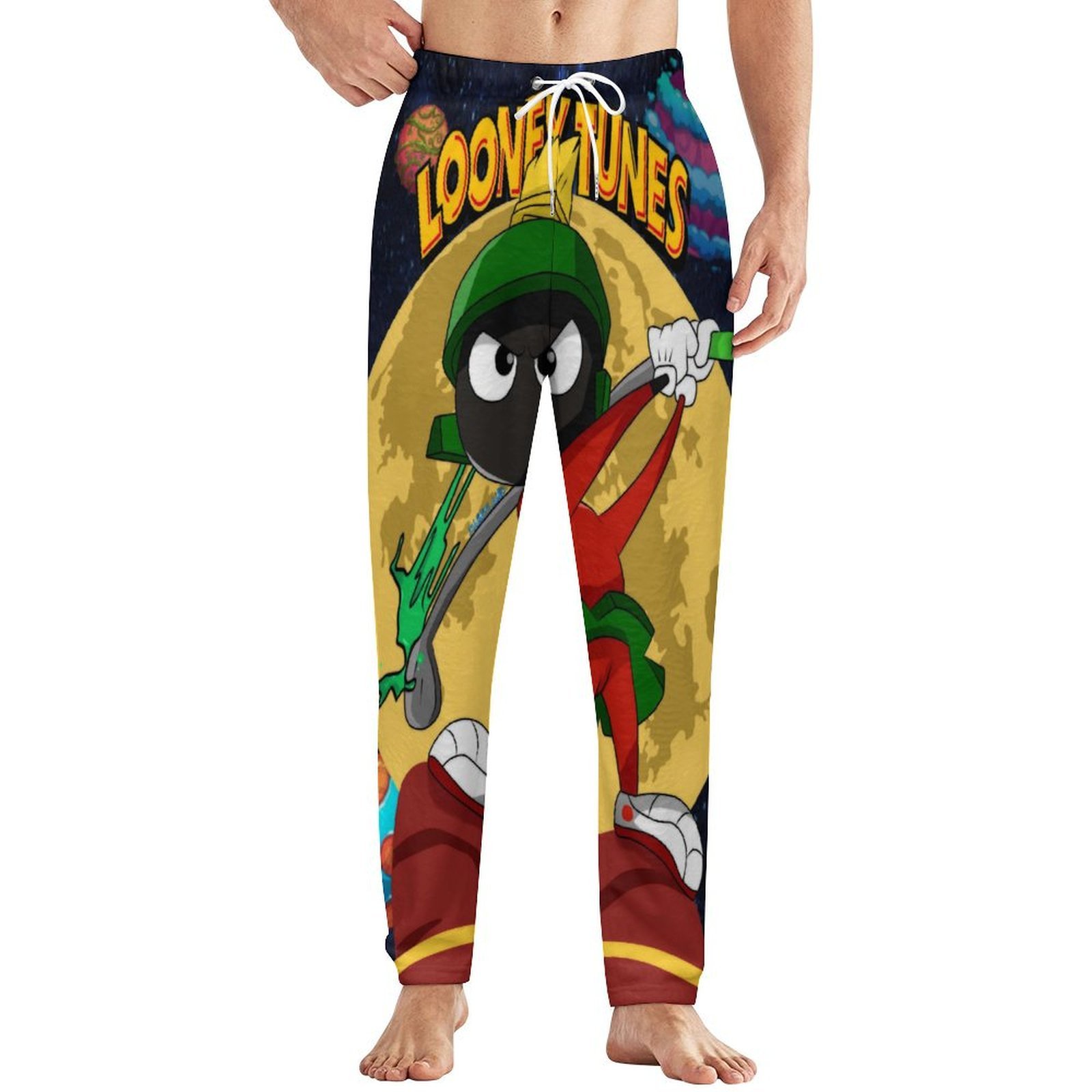Looney Tunes Marvin The Martian Mens Pajama Pants Microfleece Pajama ...