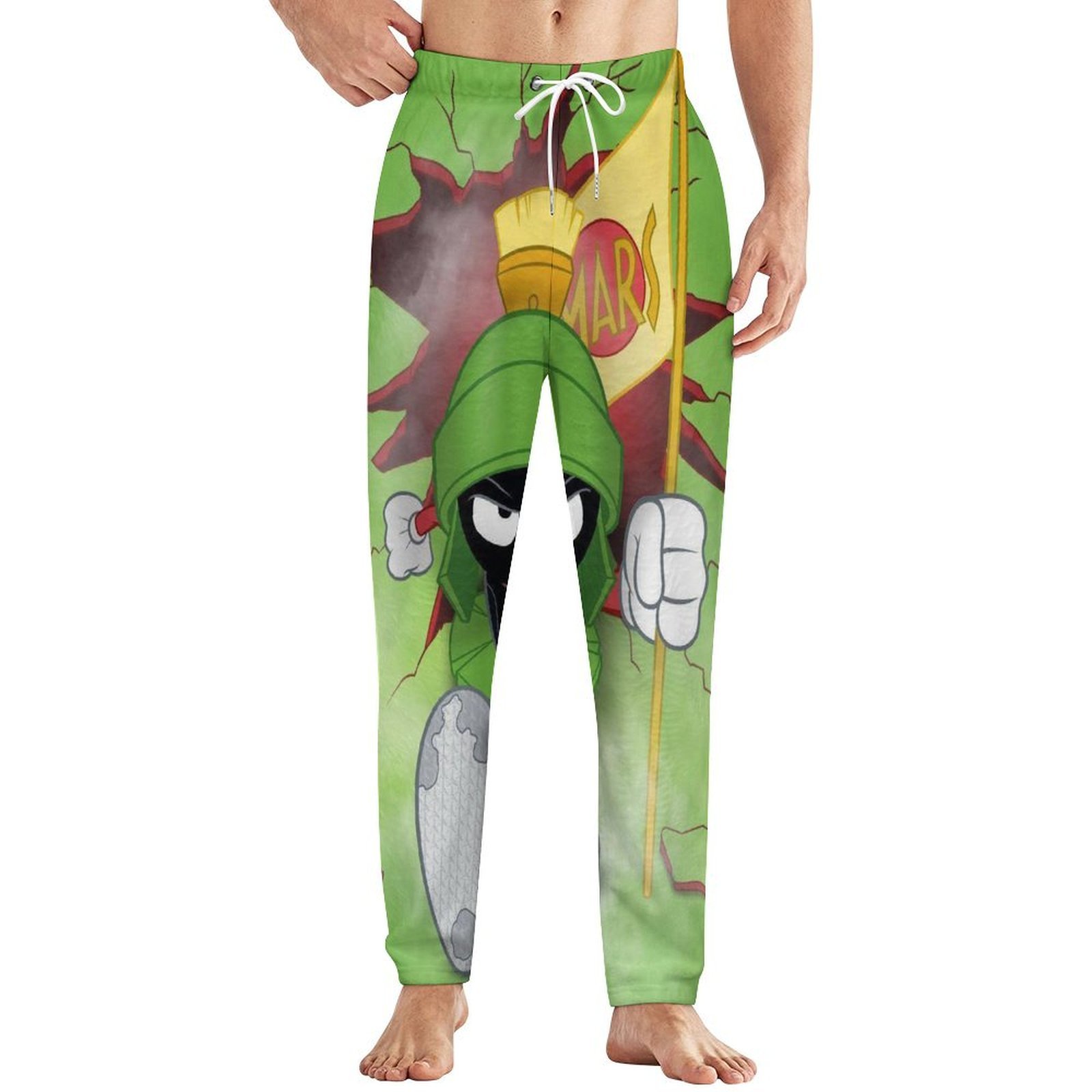 Looney Tunes Marvin The Martian Mens Pajama Pants Microfleece Pajama ...
