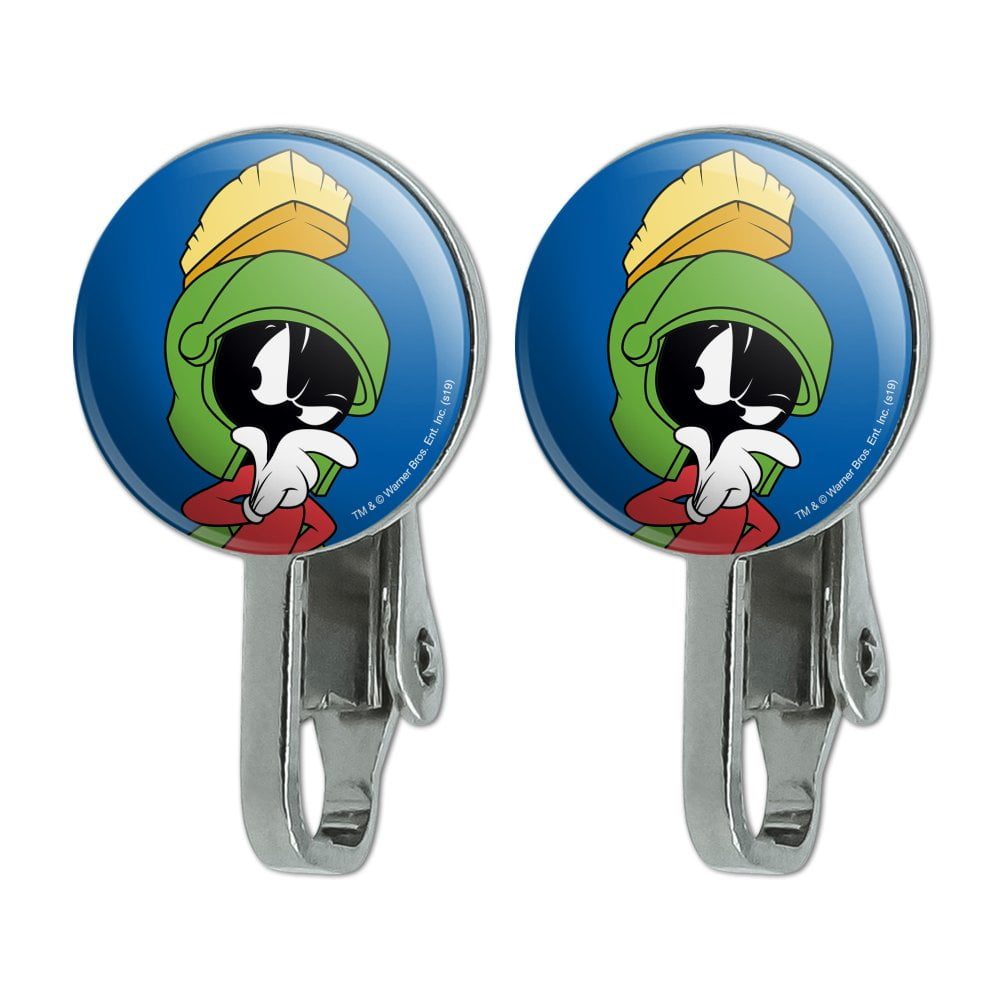 Looney Tunes Marvin The Martian Novelty Clip-On Stud Earrings - Walmart.com
