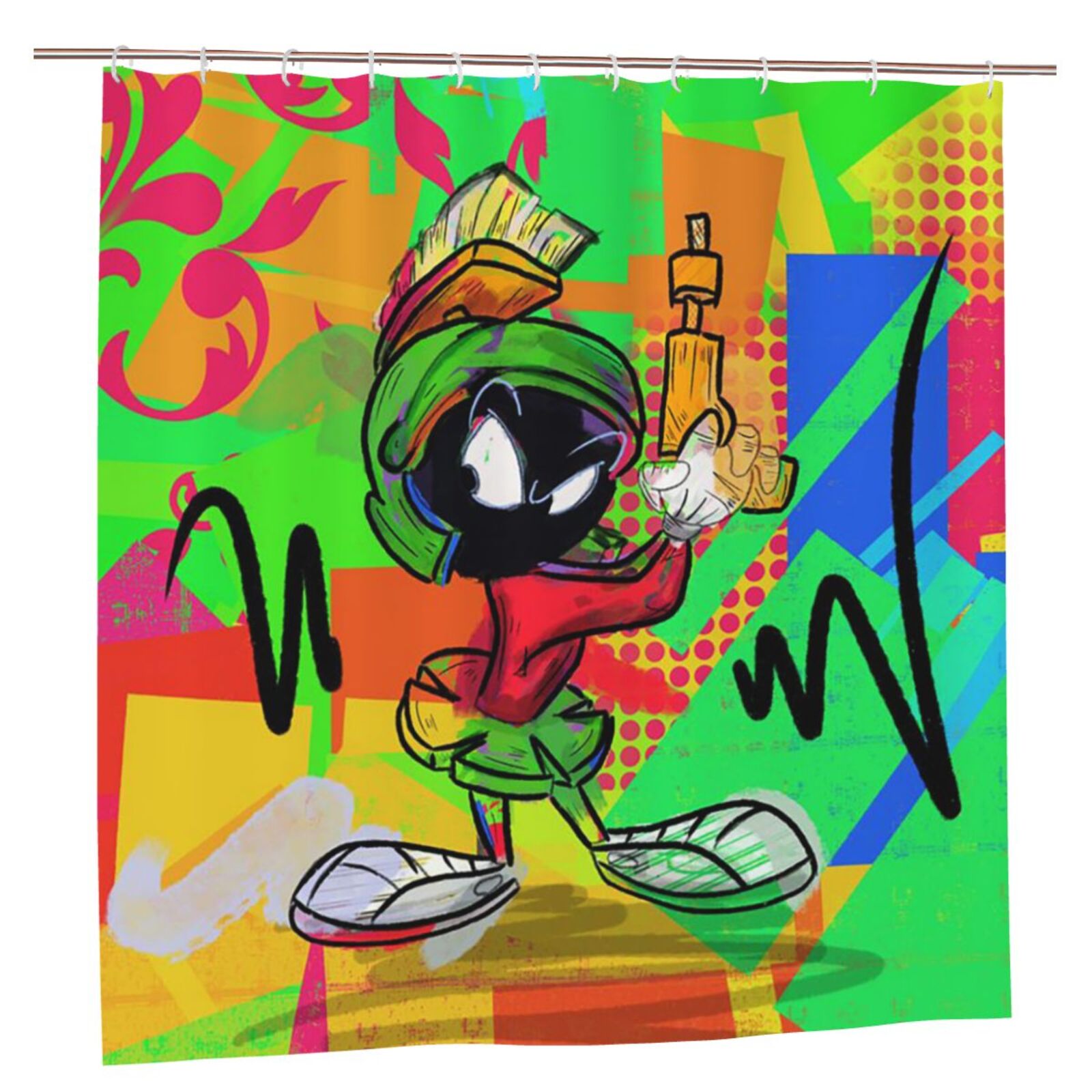 Looney Tunes Marvin the Martian Shower Curtain, Funny Anime Shower ...