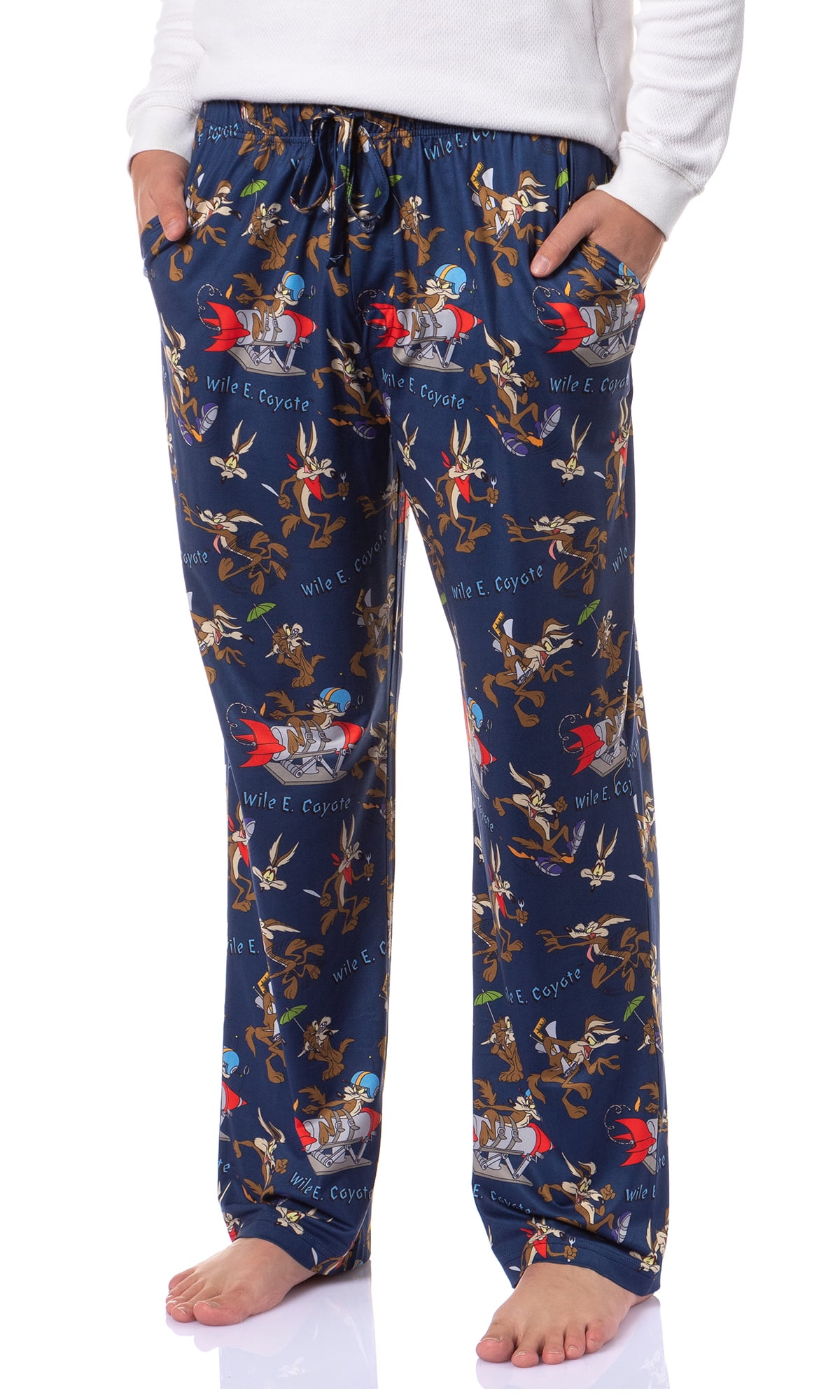 Looney Tunes Men's Wile E. Coyote Tossed Print Sleep Pajama Pants For ...